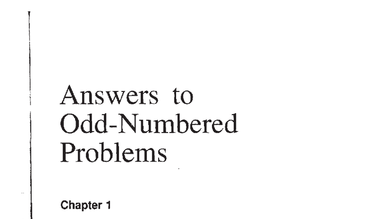 Answers to Problems - Mathematics for Economic Analysis (Sydsaeter ...