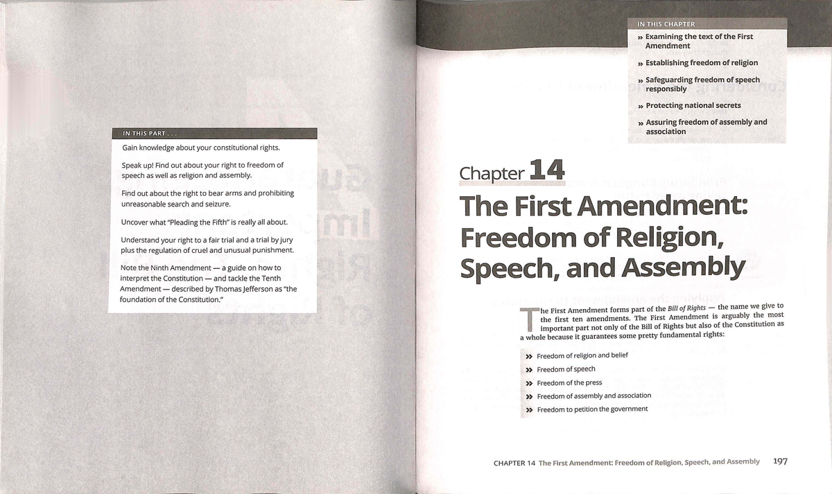 Chapter 14: Understanding the First Amendment - Freedom of Religion ...