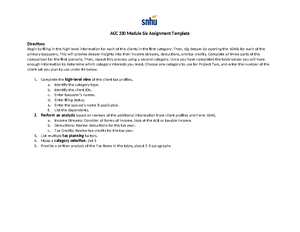 ACC 317 Module Eight Worksheet Template completed - Identify a career ...