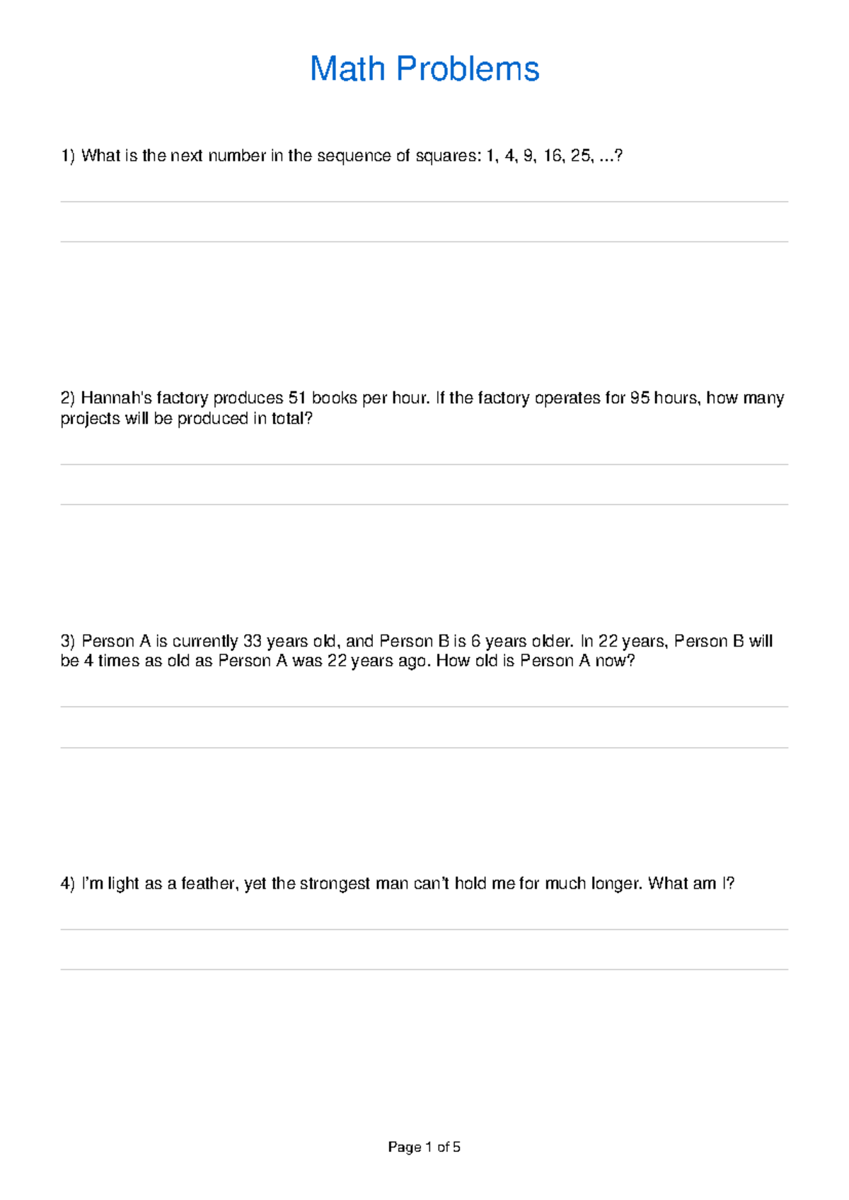 Math 101: Practice Math Problems and Solutions for Review - Studocu