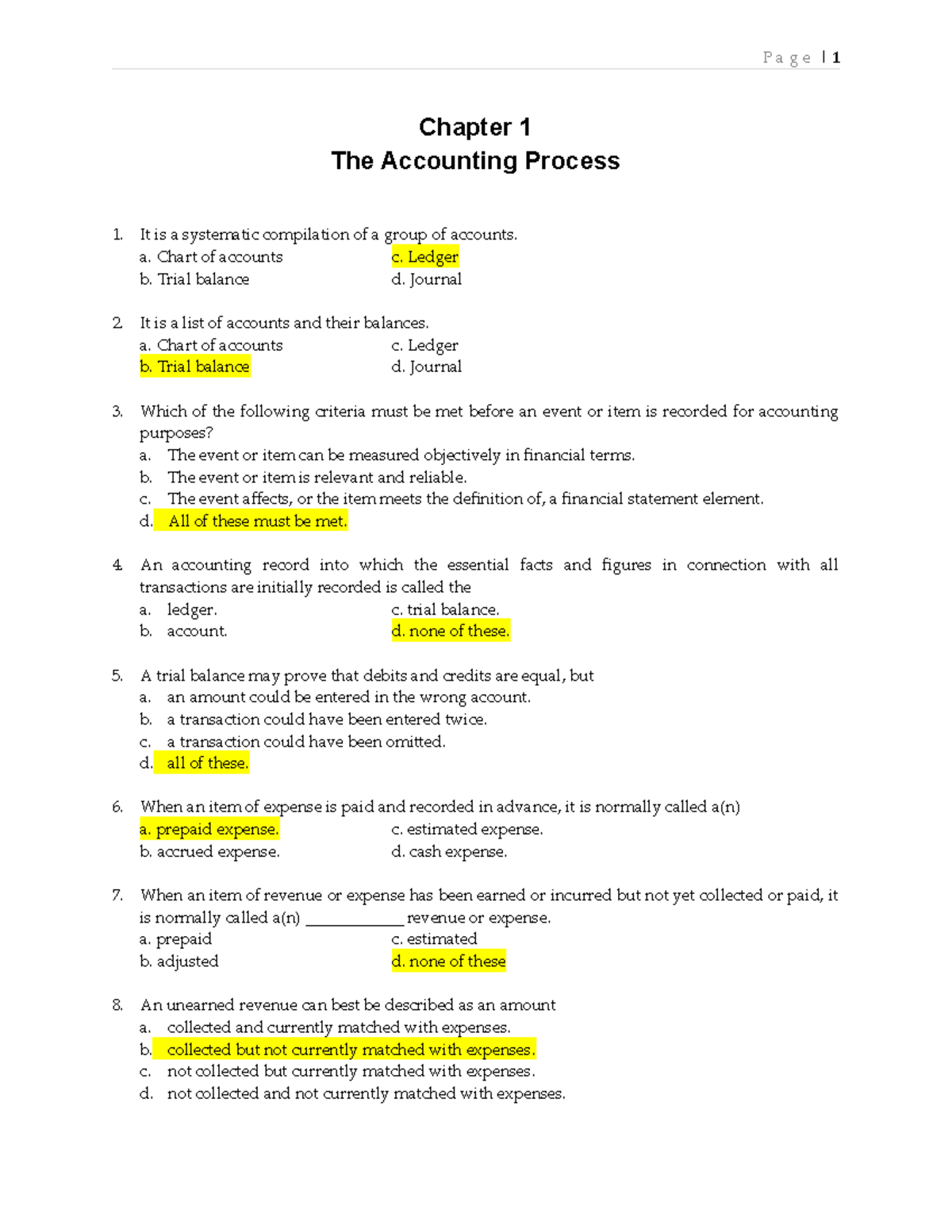 493032693 THE Accounting Process - Chapter 1 The Accounting Process 1 ...