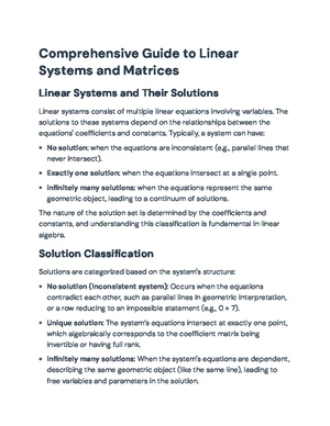 Linear Equations - Study Notes & Assignments - Studocu