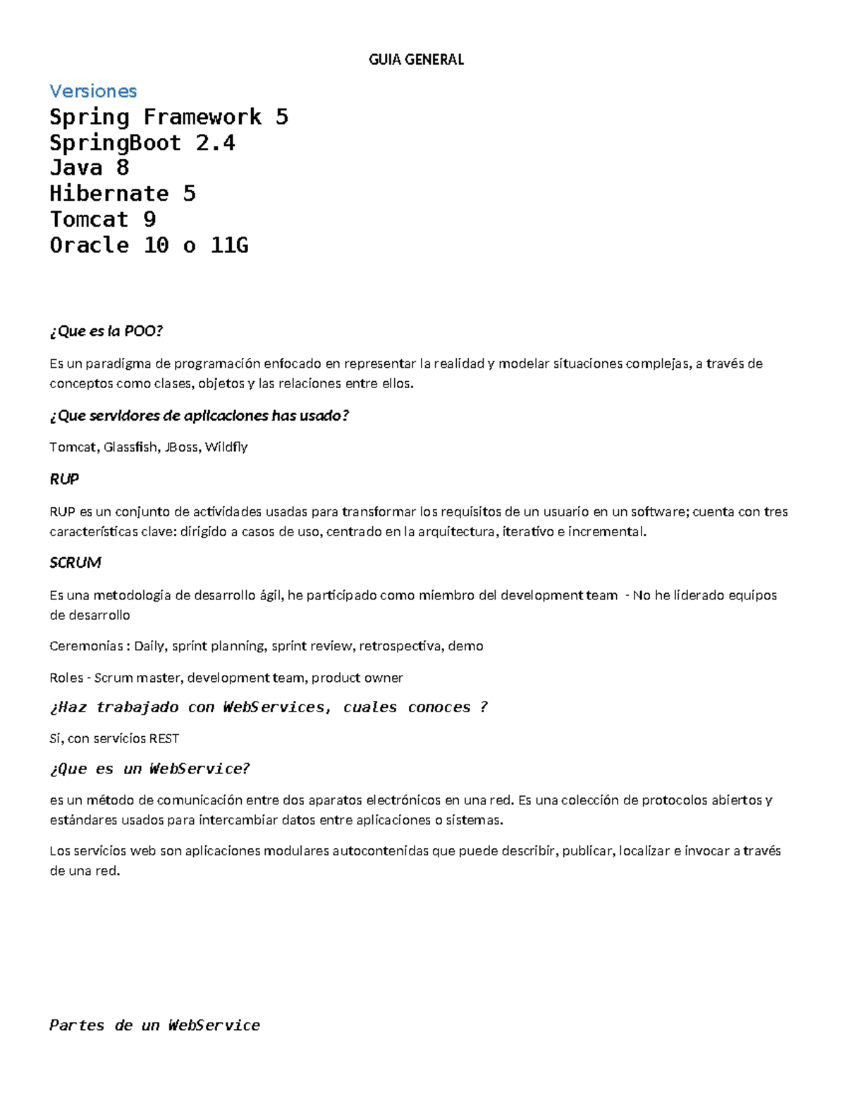 Guía General de Programación: Java, Spring, Hibernate y Web Services ...