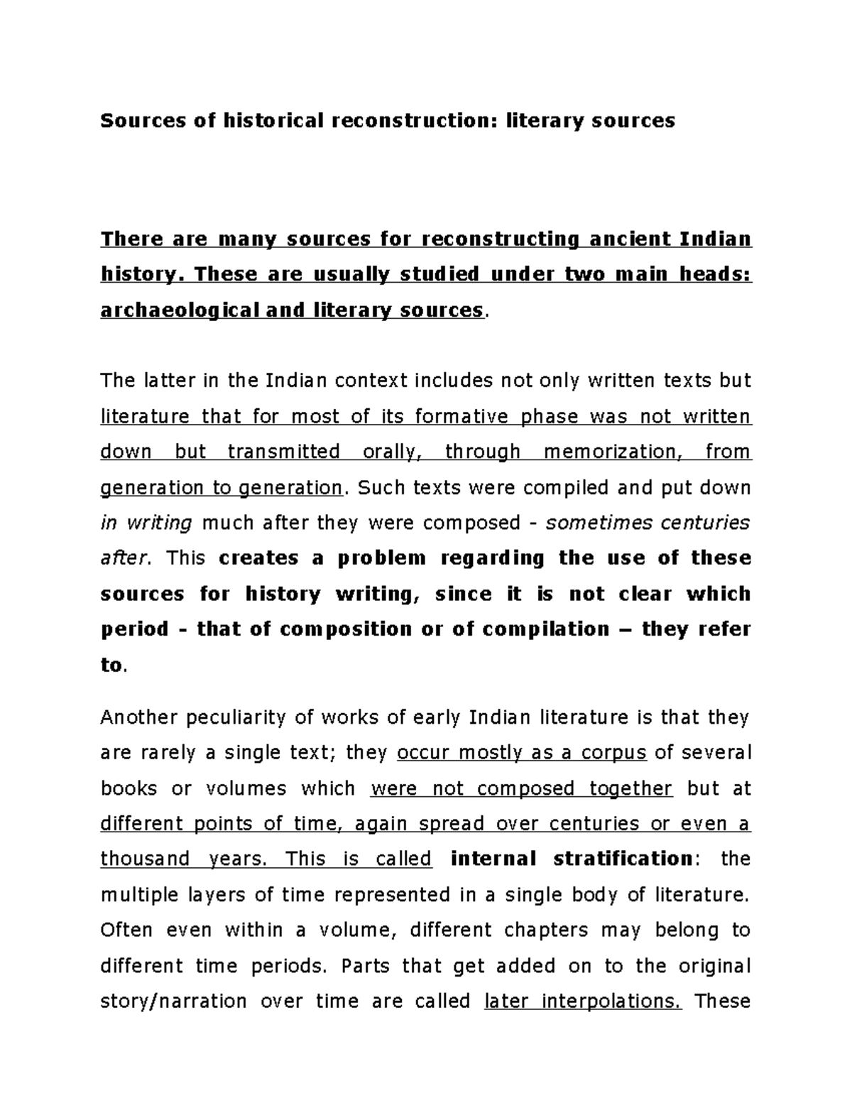 Sources of Ancient Indian History: Literary and Archaeological Insights ...