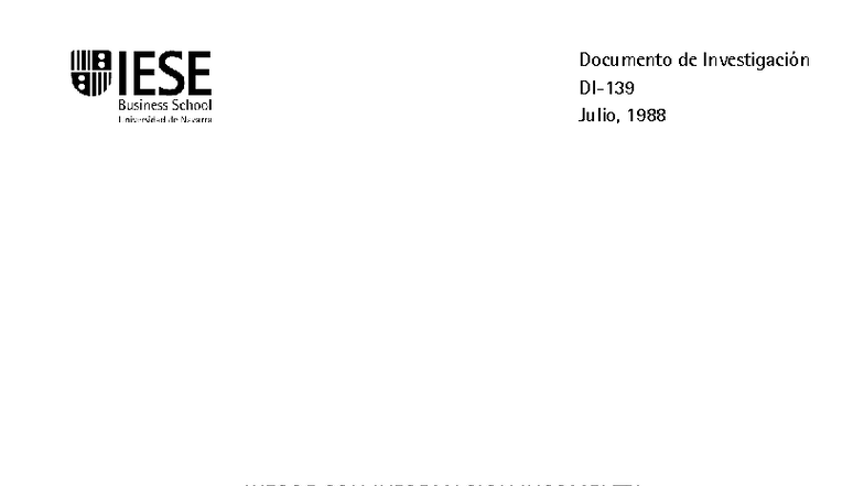 JUEGOS CON INFORMACIÓN INCOMPLETA - IESE 1988 - Studocu