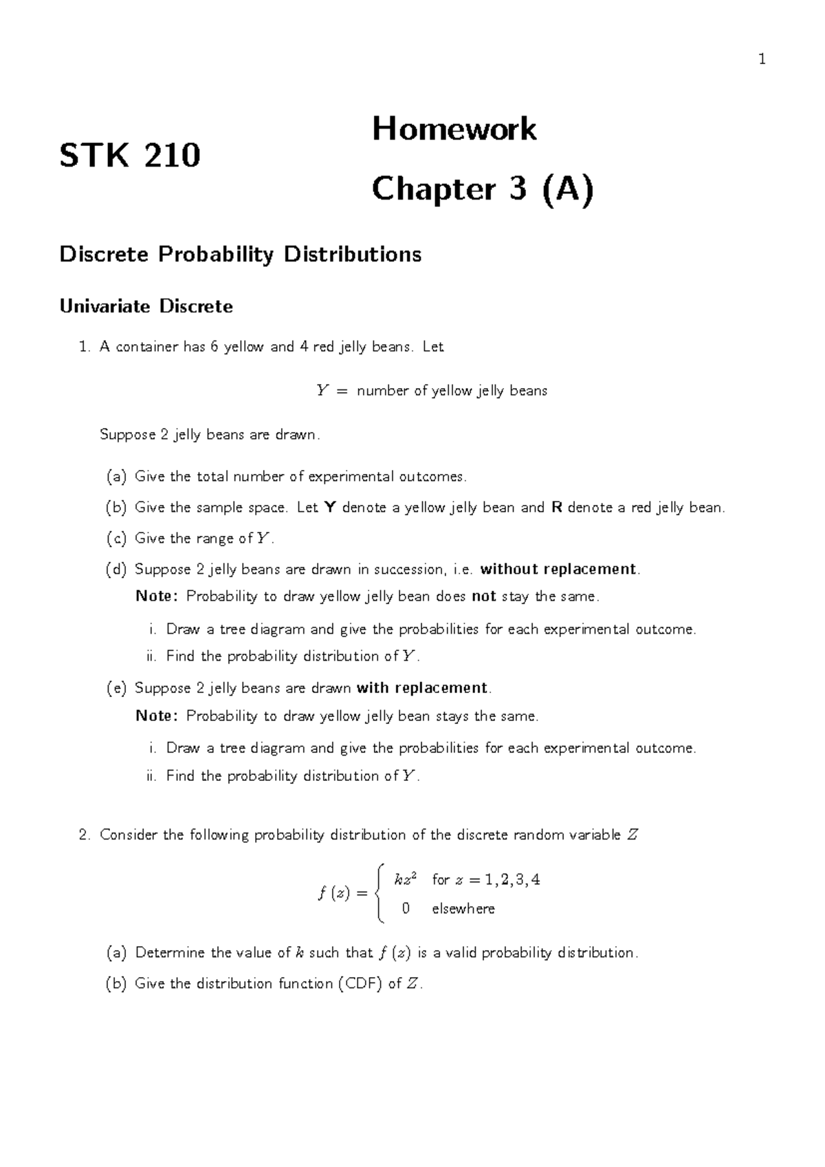 HW STK 210 Chapter 3(A) - Discrete Probability Distributions Practice ...