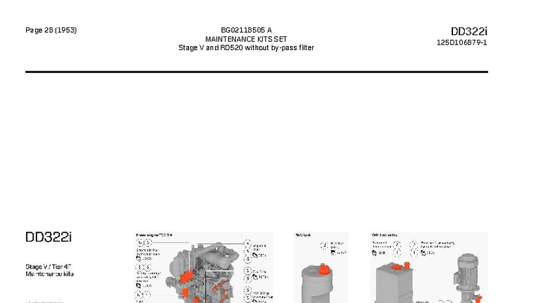 Maintenance Kits Overview - DD322i & BG02118505 - Studocu