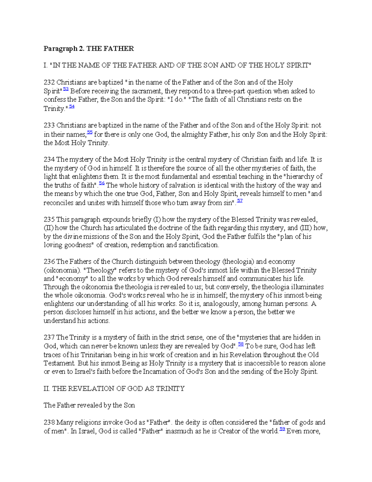 Theology of the Holy Trinity: Insights from Paragraph 2 - Article 1 ...