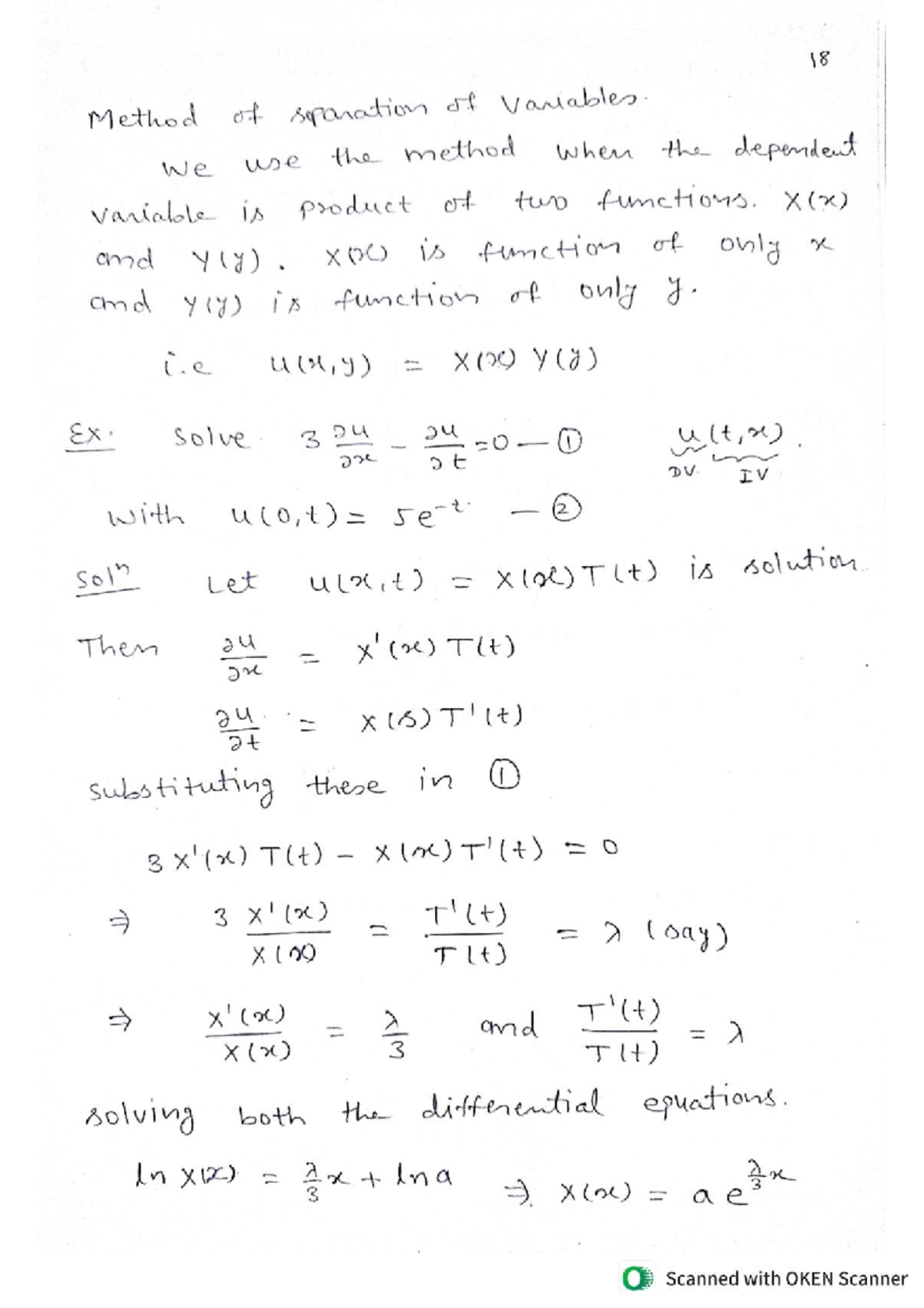 Mod 2 Lec 7: Separation of Variables in Differential Equations - Studocu