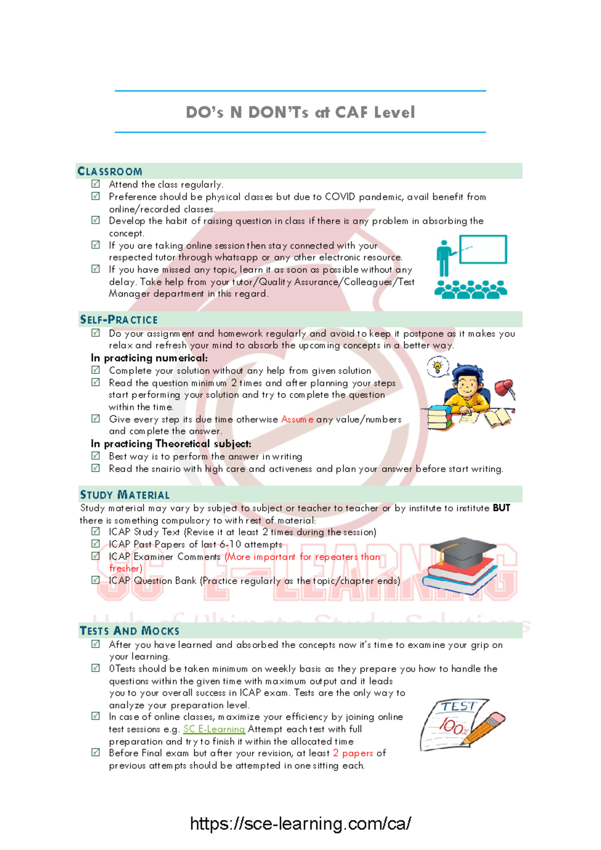 CAF 05 Study Plan - Lecture Notes and Test Preparation Guide - Studocu