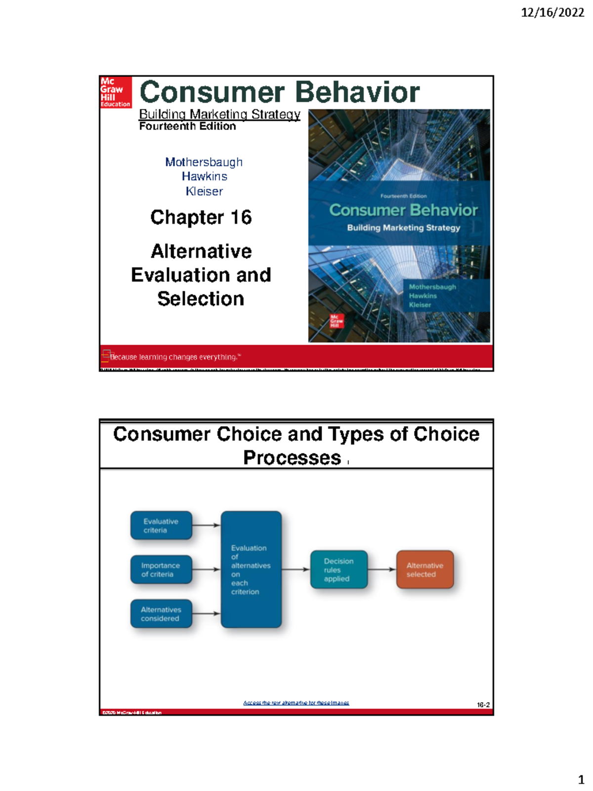 S10 Evaluation, purchase, post-purchase - Consumer Behavior Building ...