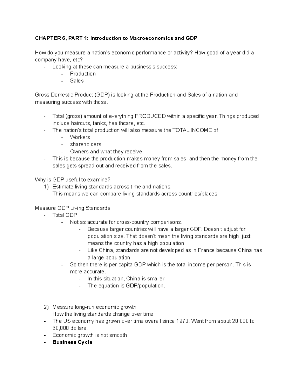 ECON part 1 - Lecture Notes on the first 1/4 of Econ 1015, aka the ...