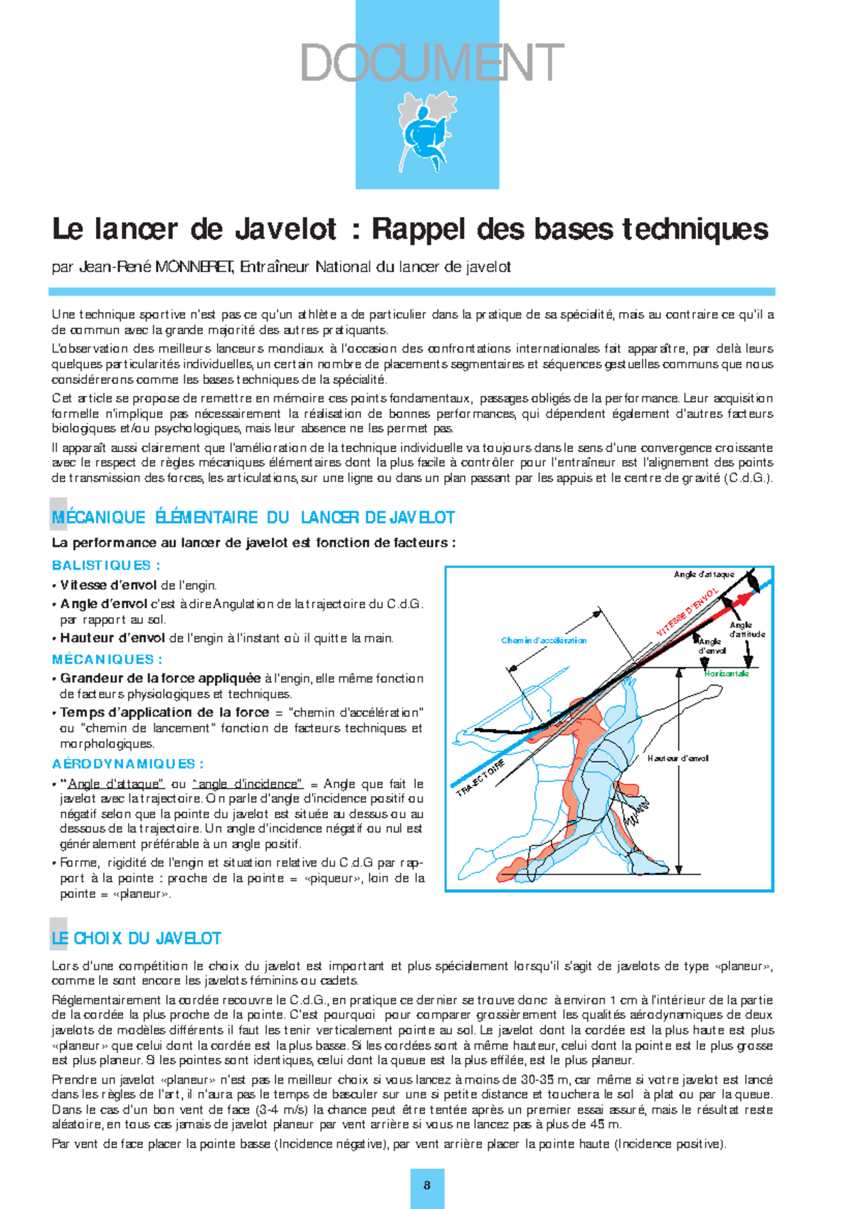 Article sur le lancer de javelot : Techniques et bases essentielles - Studocu
