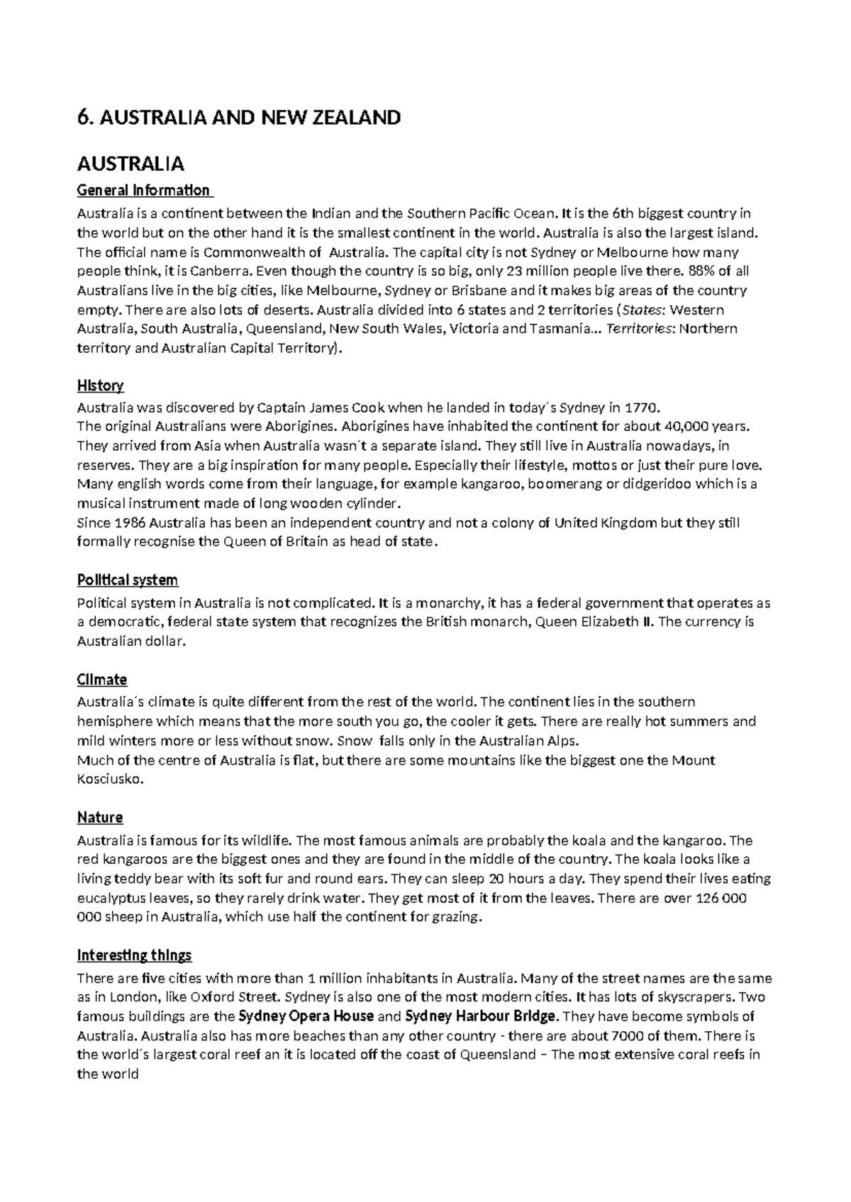 17. Australia: General Info, History, Politics, and Nature Insights ...