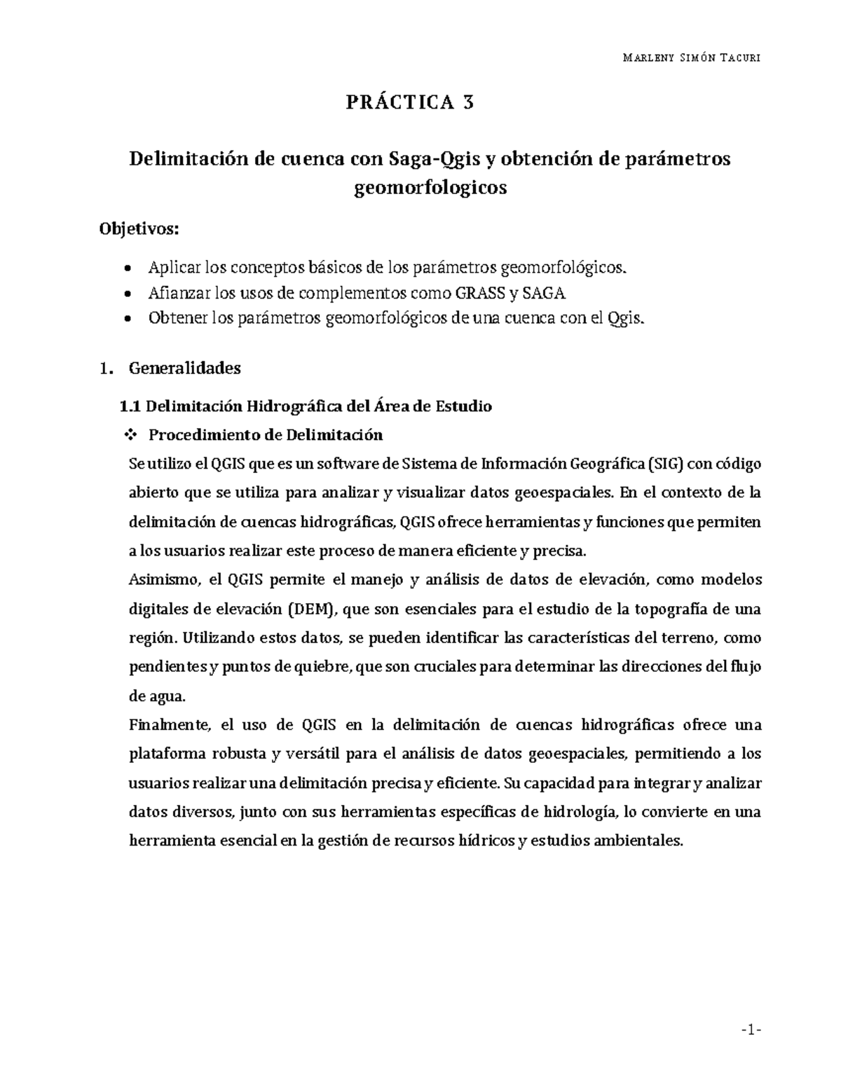 GUÍA DE Práctica 3- Cuencas - PRÁCTICA 3 Delimitación de cuenca con ...