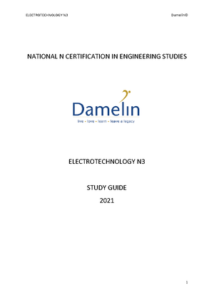 Study Notes - DC Machines - STUDY NOTES ELECTROTECHNICS N Week 3 DC ...