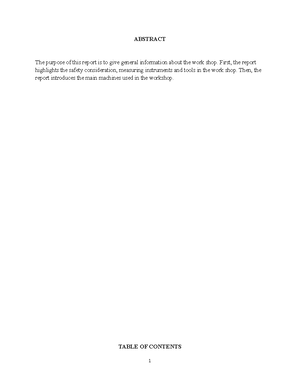 Workshop Practice Notes - WORKSHOP TECHNOLOGY HANDOUT TOPIC ONE ...