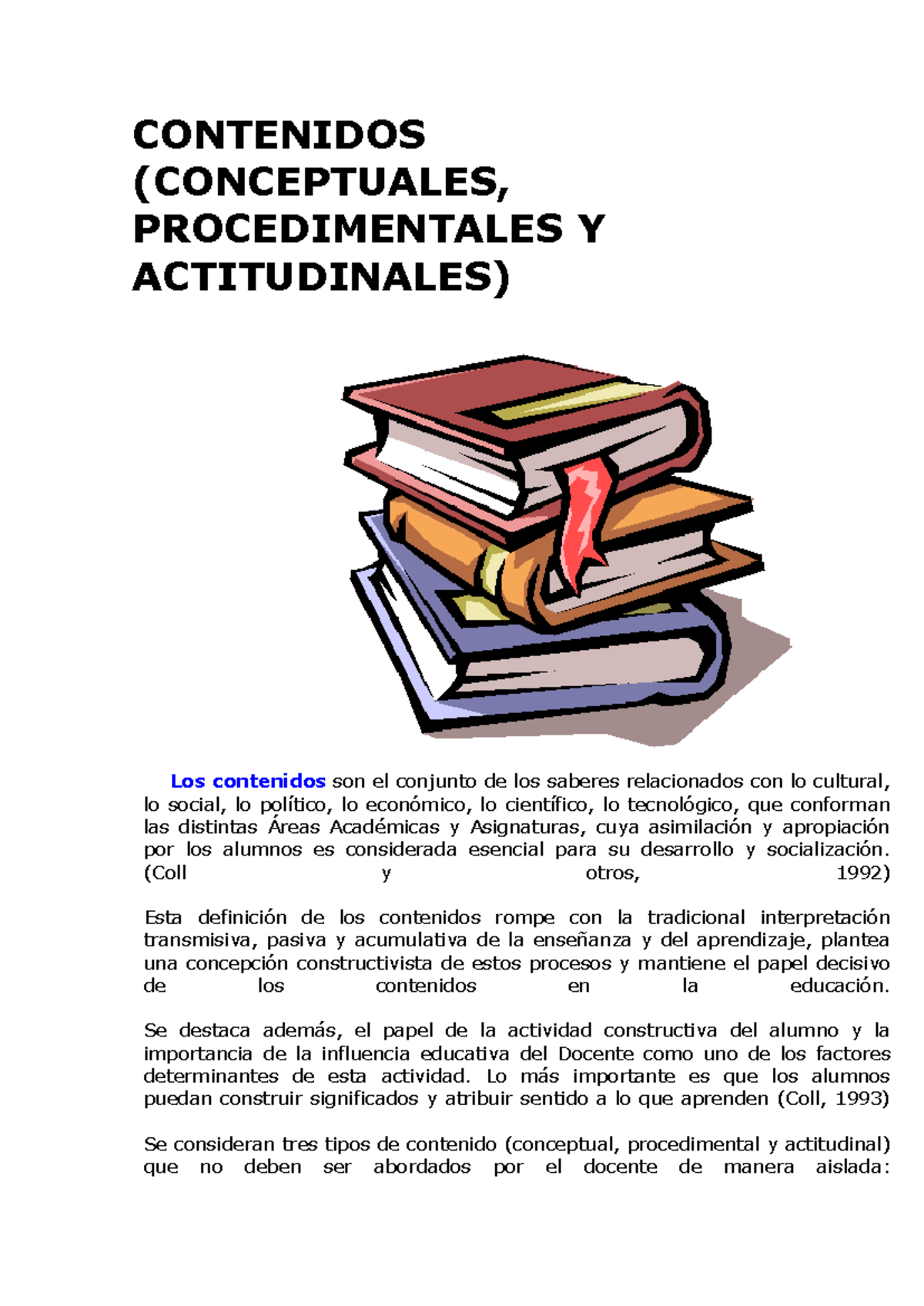 491745428 Contenidos Conceptuales, Procedimentales y Actitudinales ...