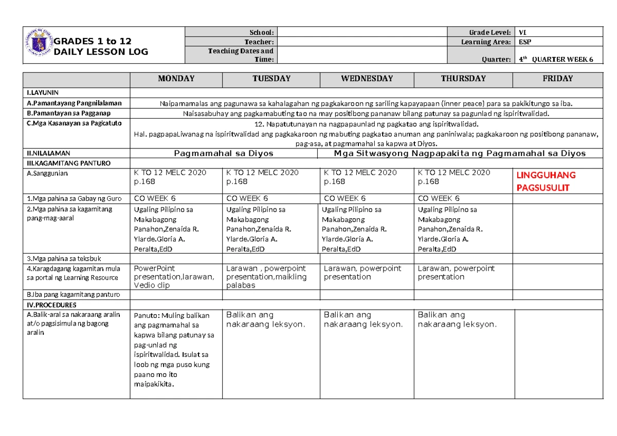 Grade 3-NMP-Quarter 4-Lesson Script for Week 2 Day 1 - Studocu
