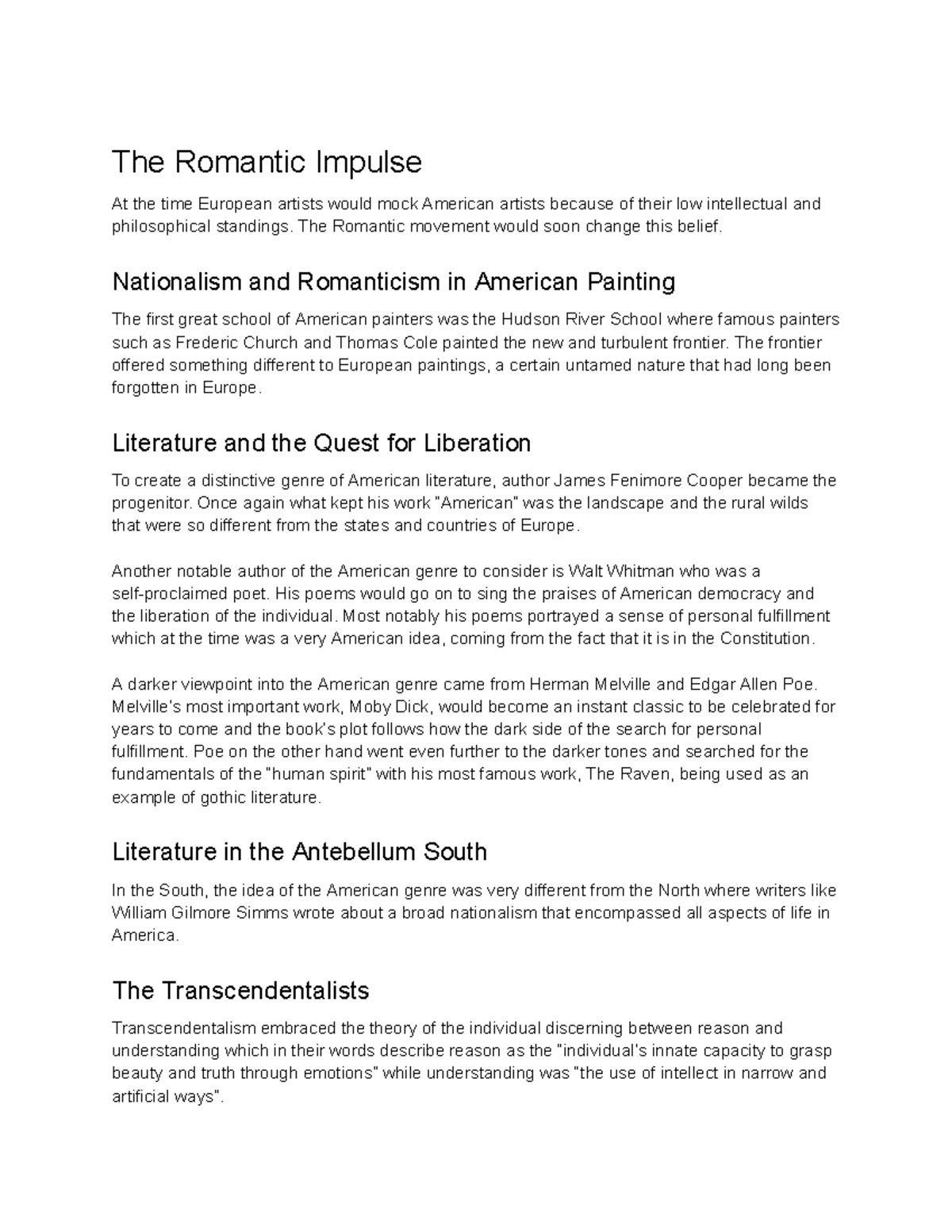 AP-USH Final Exam Review: Antebellum Culture and Reform Themes - Studocu