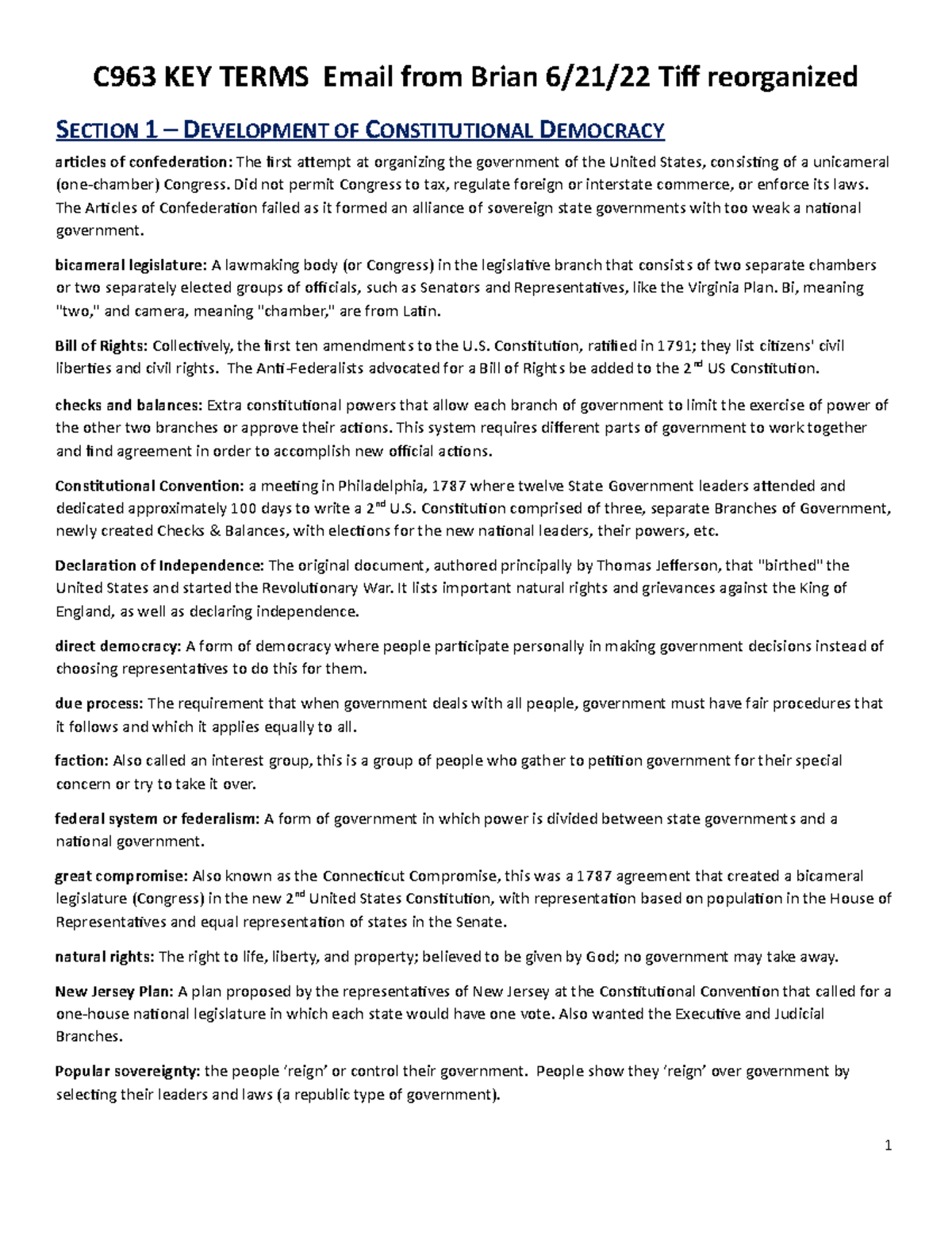 C963 Key Terms In Order - Study Materials used for C963 Course. - C963 ...