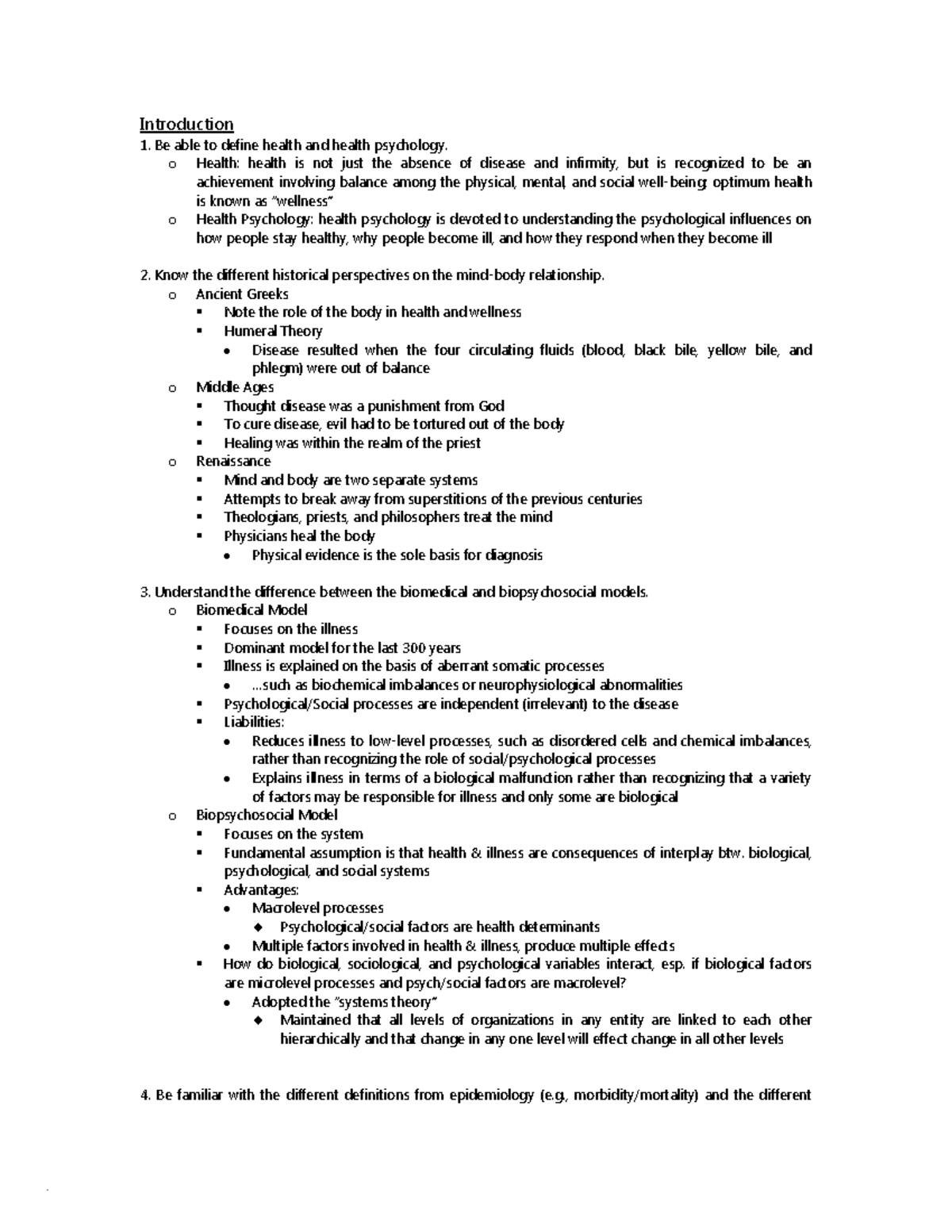 Lecture Notes - Introduction to Health Psychology (PSY 301) - Studocu
