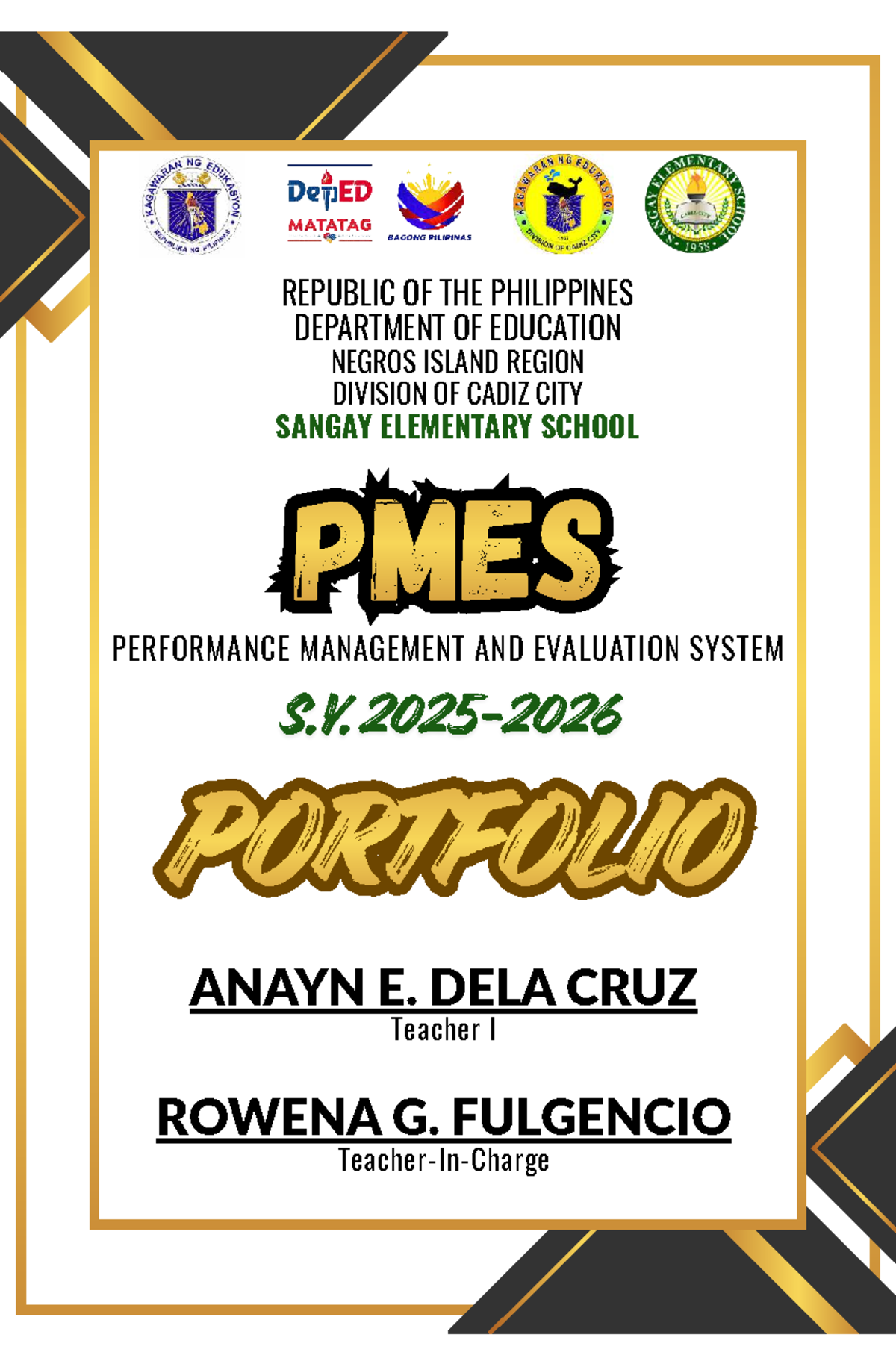 PMES Portfolio: Performance Management Evaluation System S.Y. 2023 ...