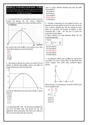 Semana 16 – 17 DE Junho A 21 DE Junho - SEMANA 16 – 17 DE JUNHO A 21 DE ...