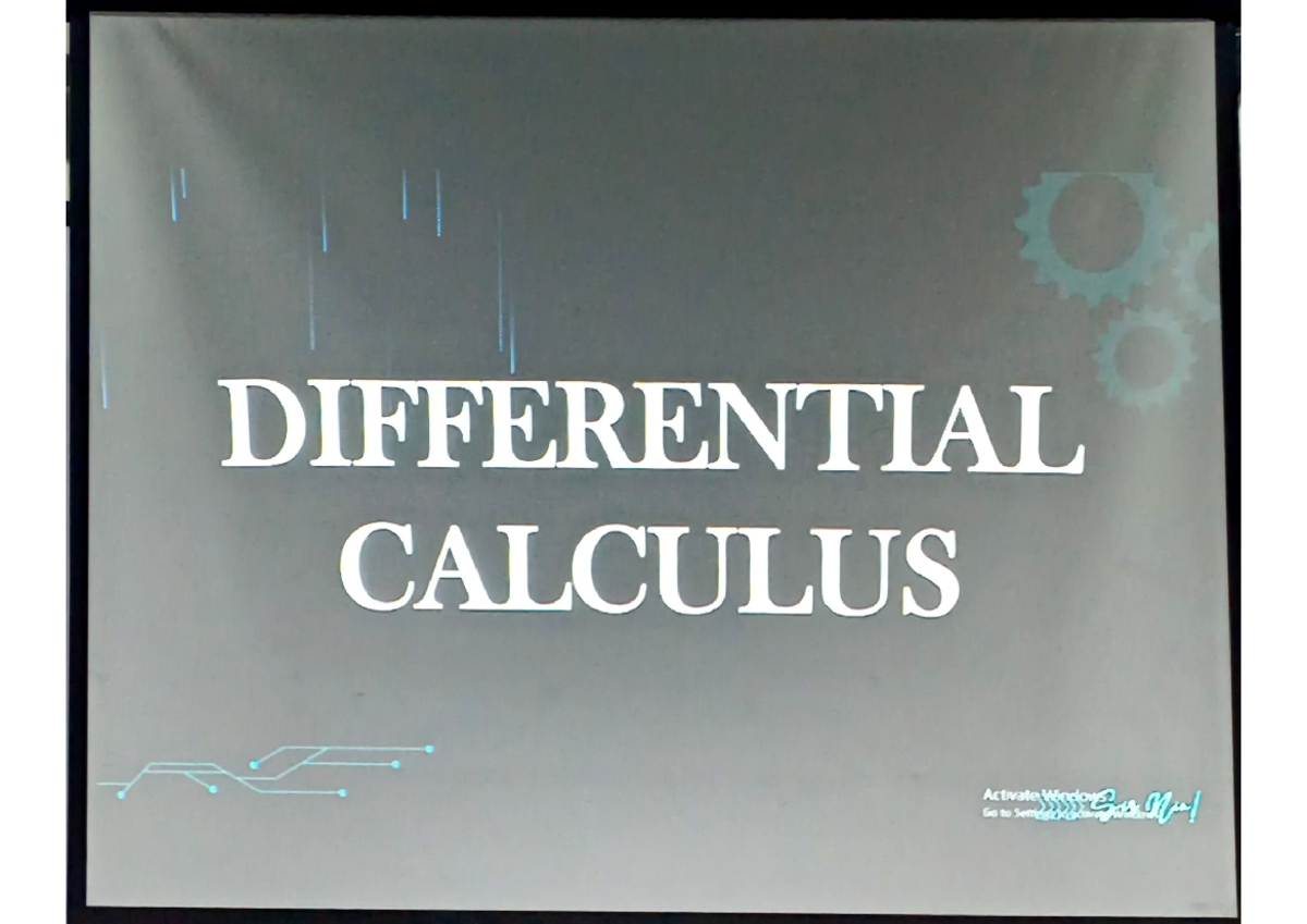 M1 W3 L9 Differential Calculus: Understanding Derivatives and ...