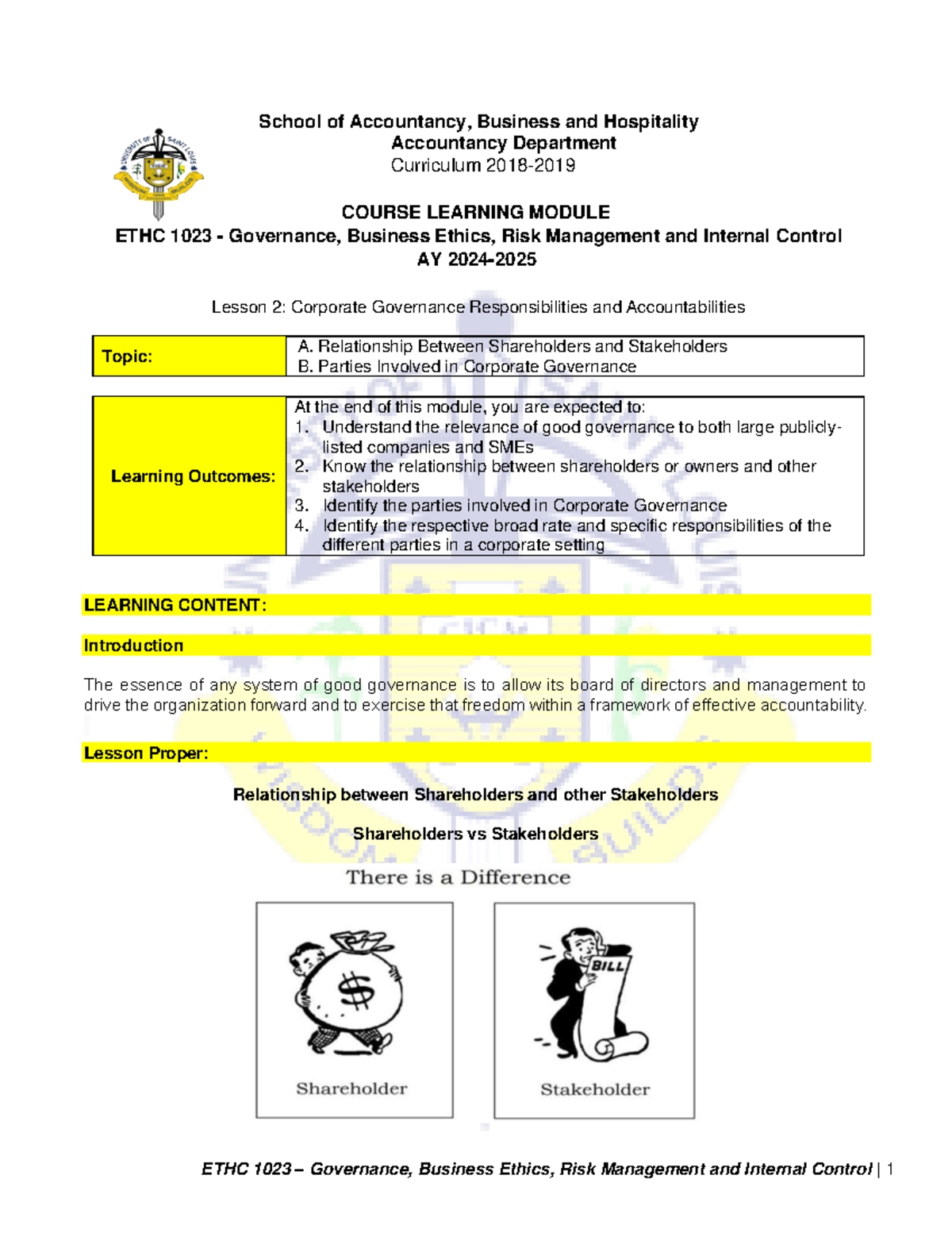 ETHC 1023 - Final Exam Review on Government Ethics and Corporate ...
