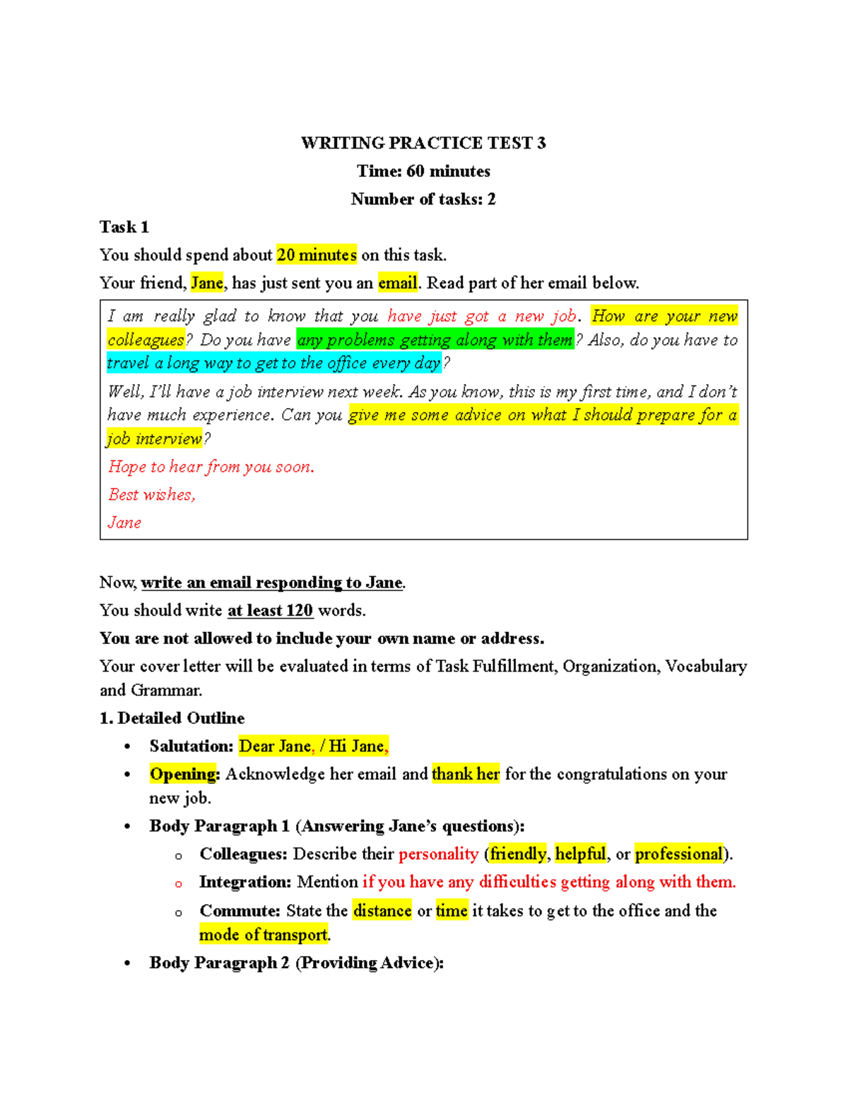 Writing Test 3 Lesson Plan (New 2026) - Studocu