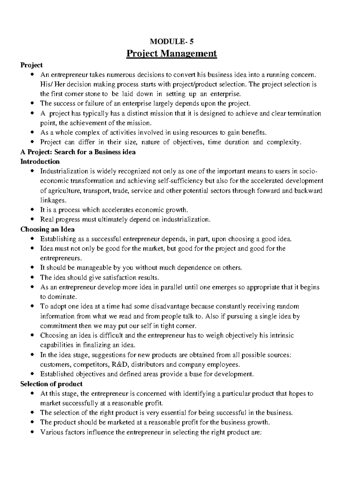 TIME BEC501 Module 5 - Project Management Insights and Notes - Studocu