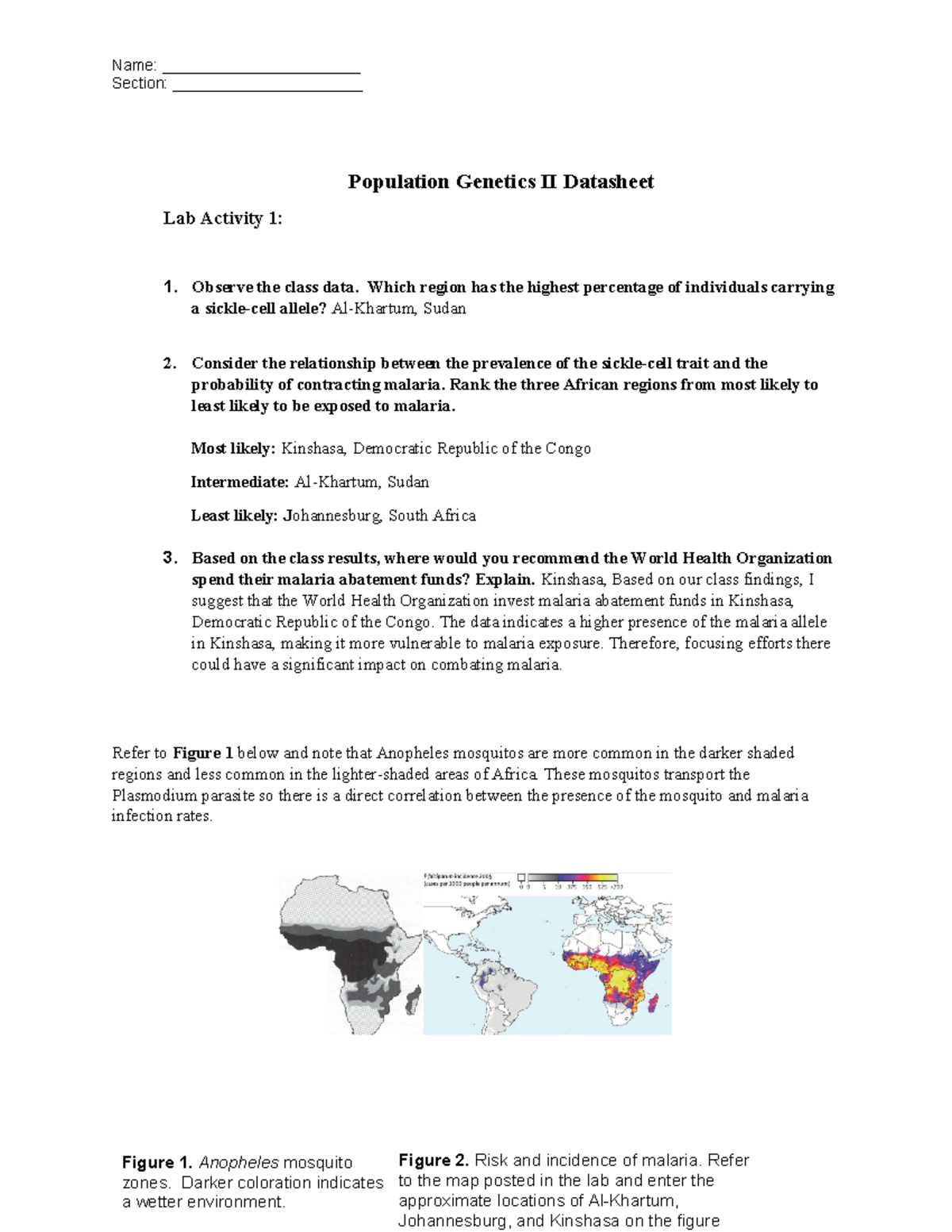 Population Genetics II Lab Protocol and Datasheet (Fall 2023) - Studocu