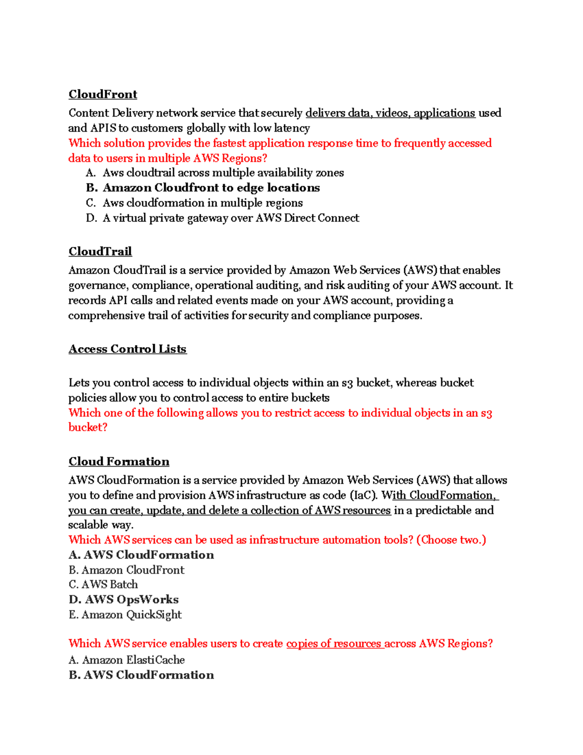 AWS Questions and Answers: Cloud Services Overview and Best Practices ...