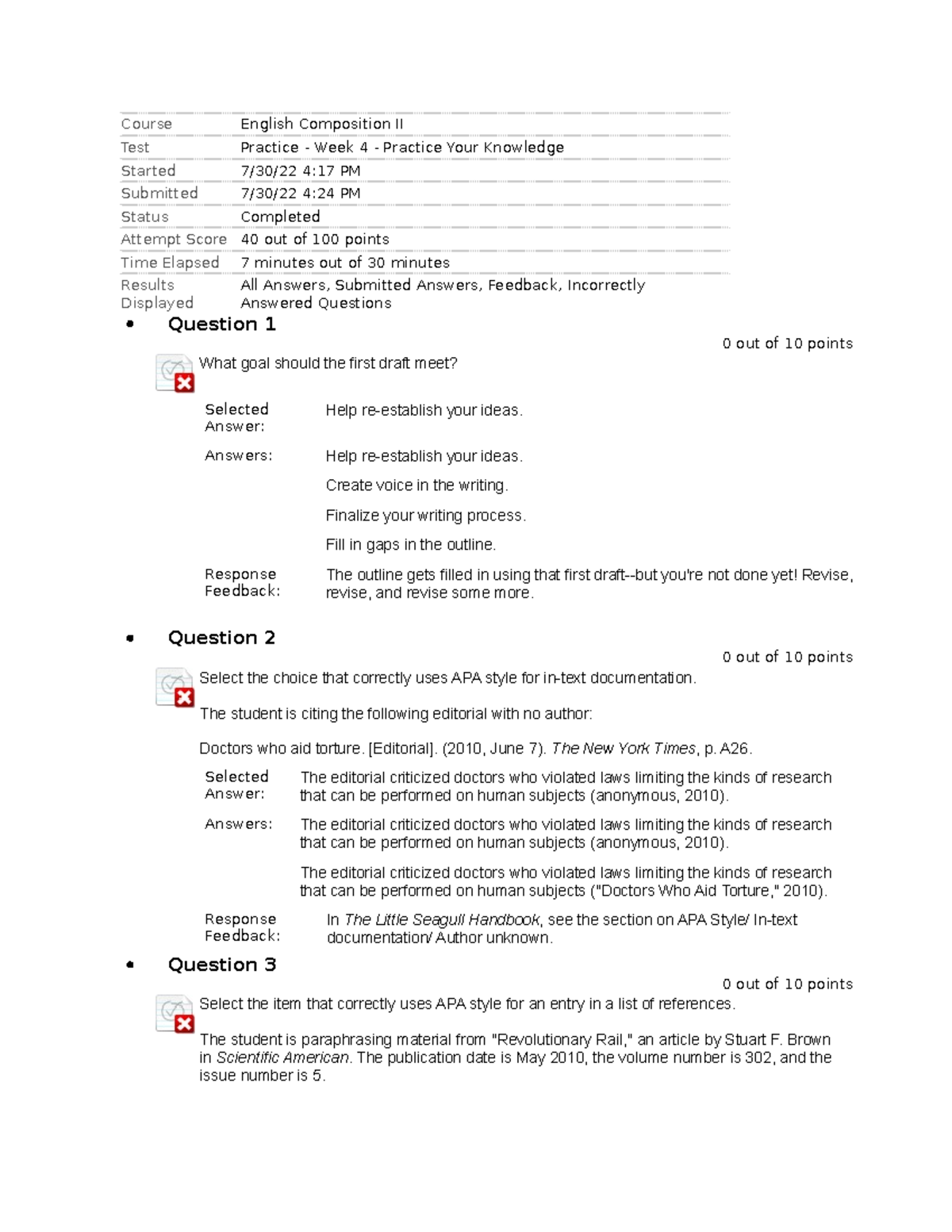ENG COMP II TEST Knowledge - Course English Composition II Test ...