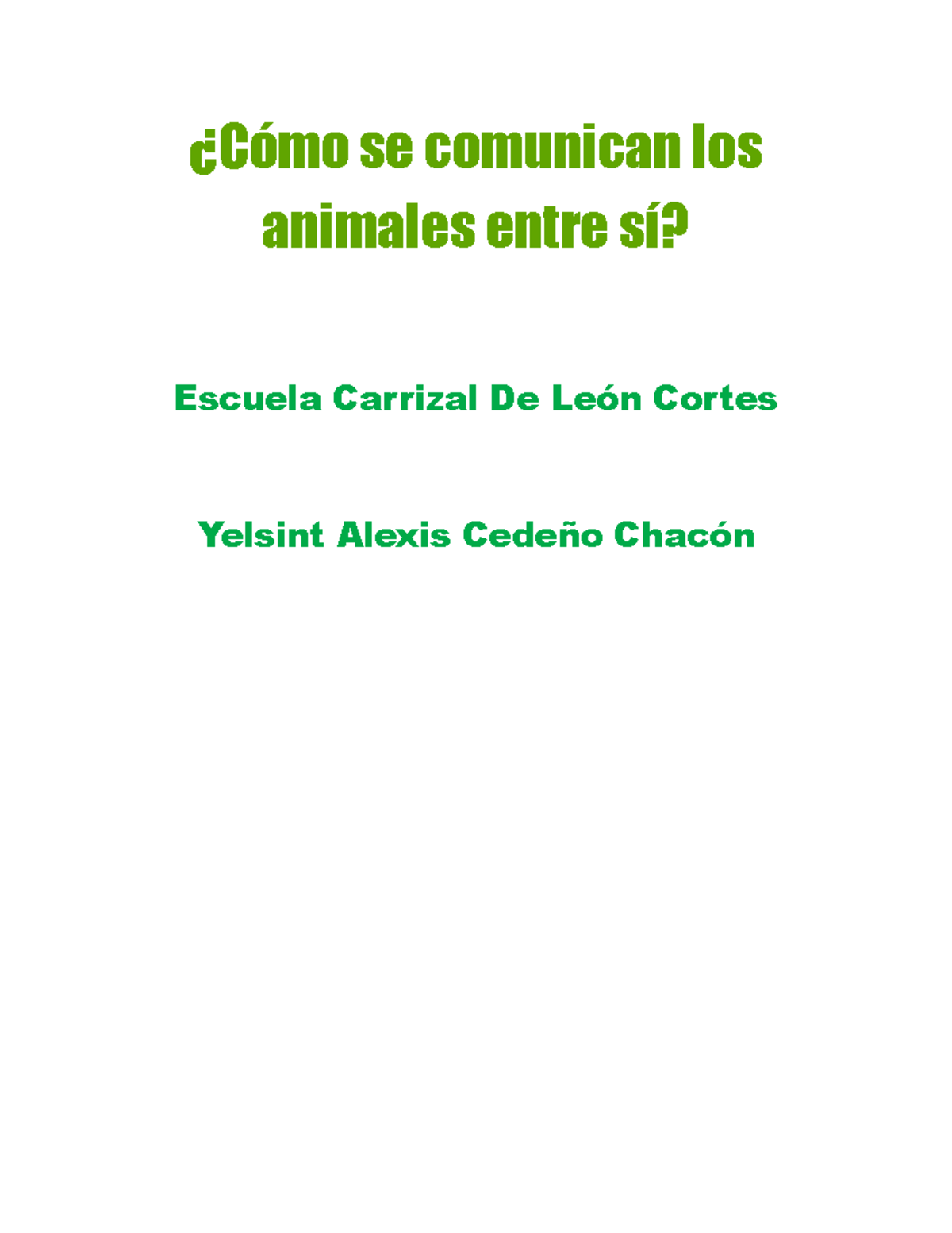 Cómo se comunican los animales entre sí: Análisis y Reflexiones - Studocu