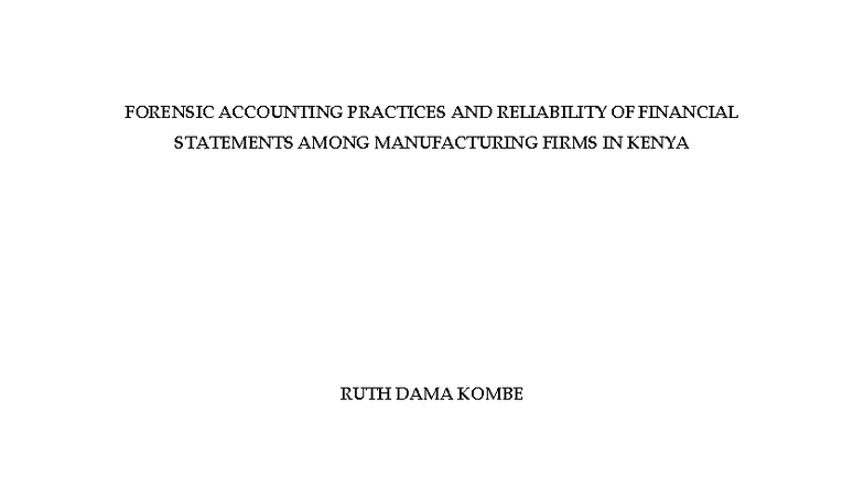 Ssrn-5262561 - sckcldncdcn - FORENSIC ACCOUNTING PRACTICES AND ...