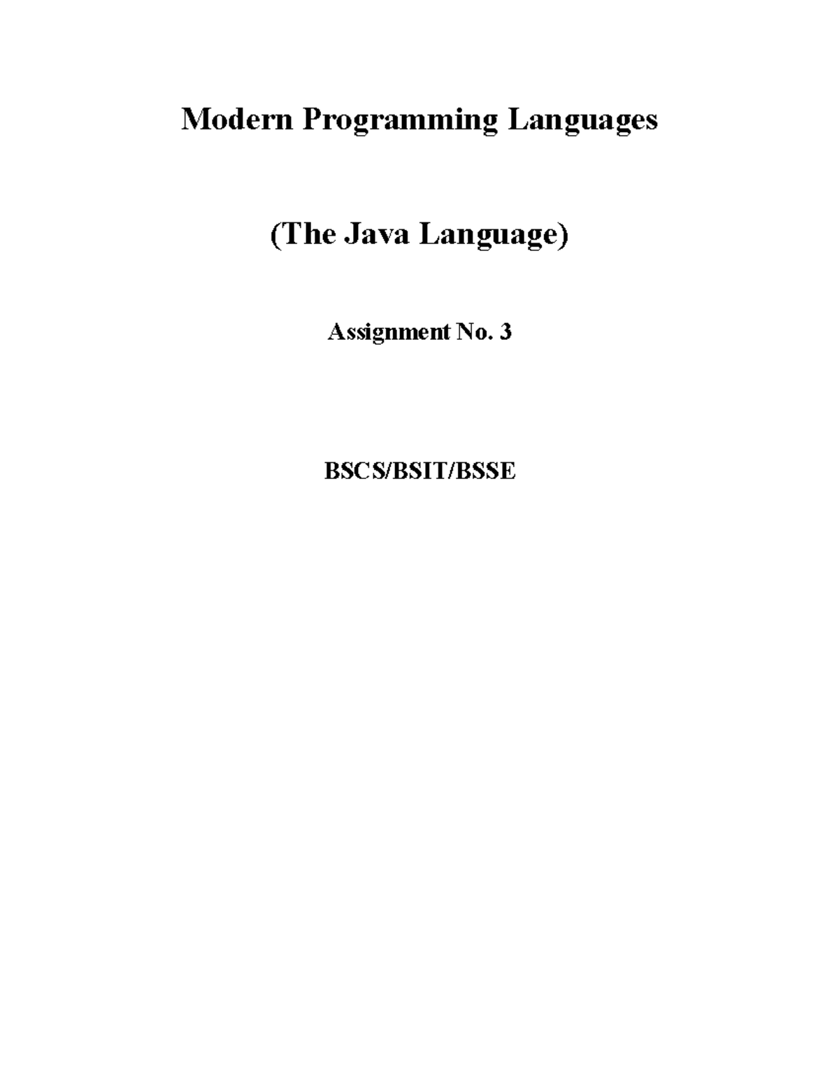 Modern Programming Languages Assignment 4 - Modern Programming ...