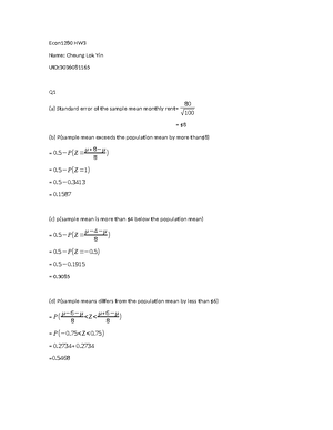 Analysis of Economic Data - ECON1280 - HKU - Studocu