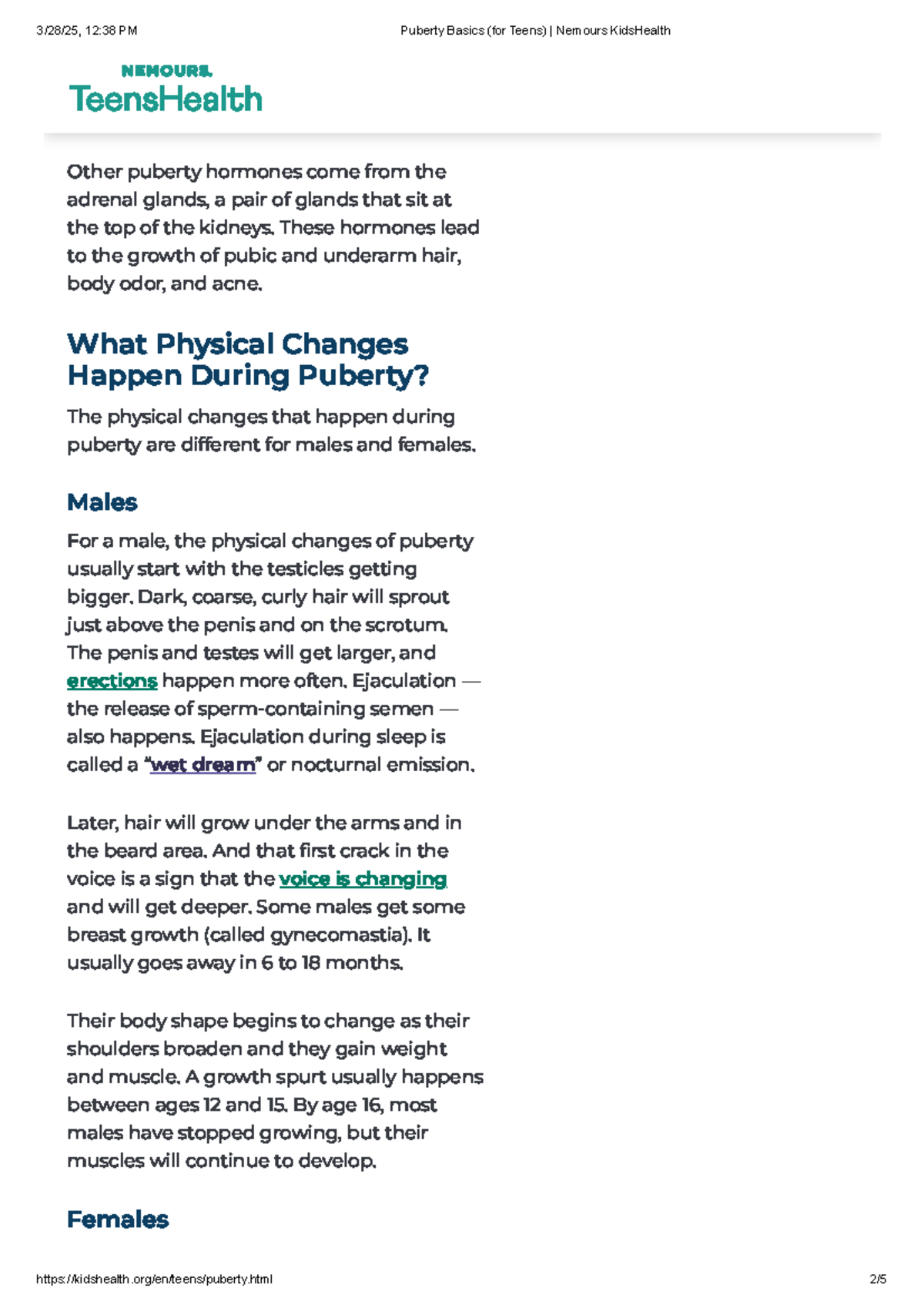 Puberty Basics for Teens: Understanding Physical Changes and Hormones ...