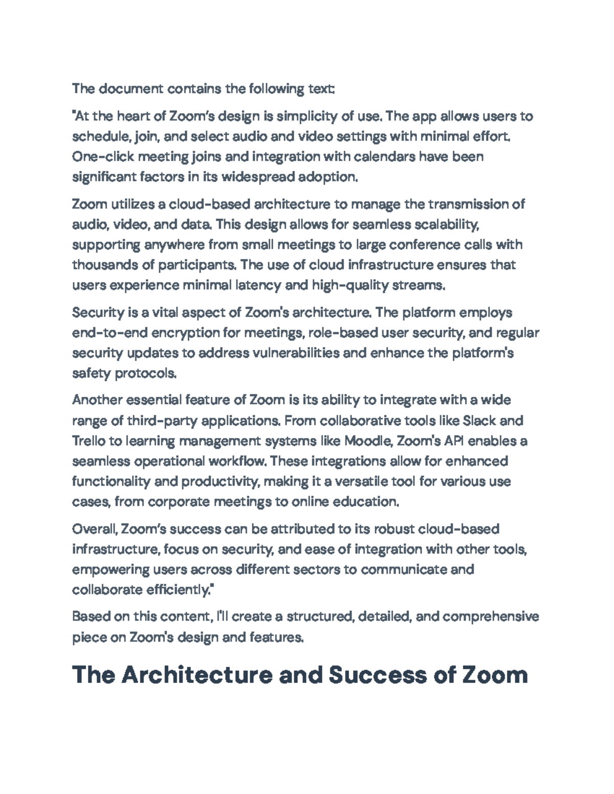 Zoom Architecture & Success: Features, Security & Integration Insights ...
