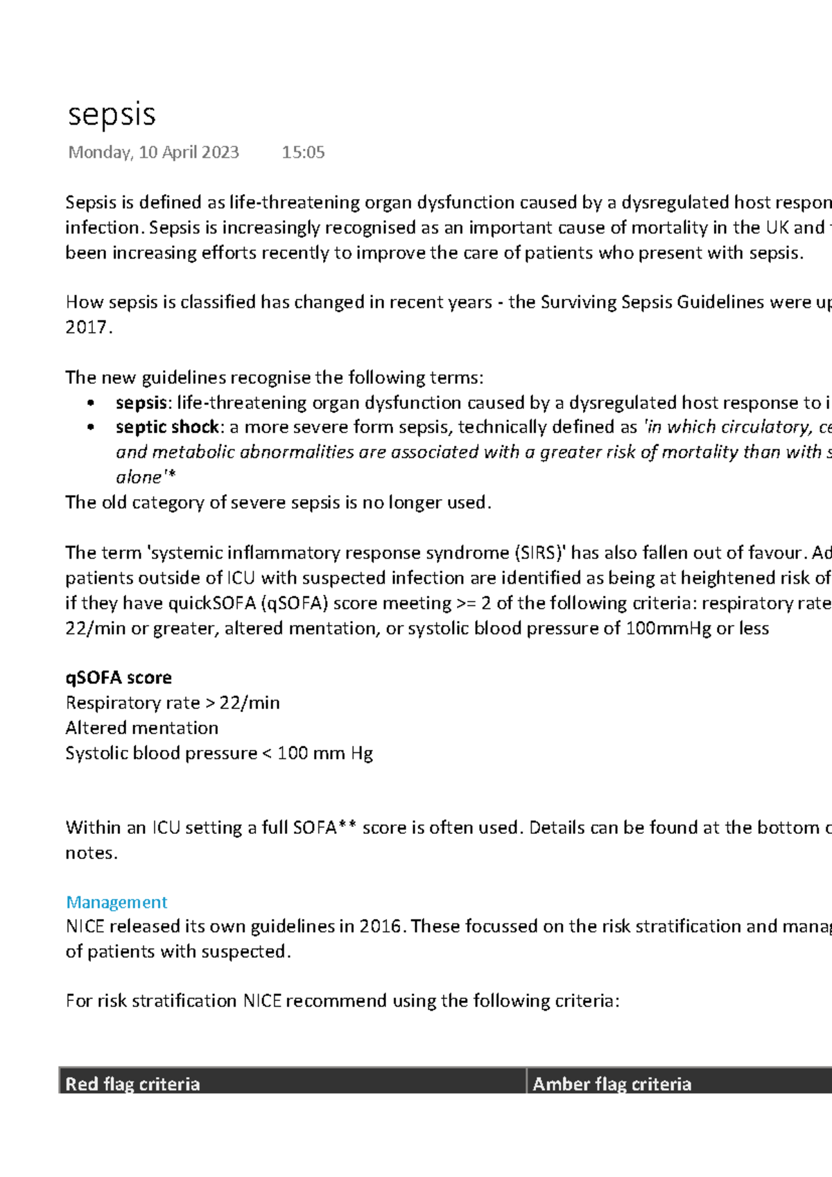 Sepsis Overview: Guidelines, Classification, and Management Insights ...