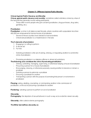Criminal Law Chapter 10 - Chapter 10: Offenses Against Public Order and ...