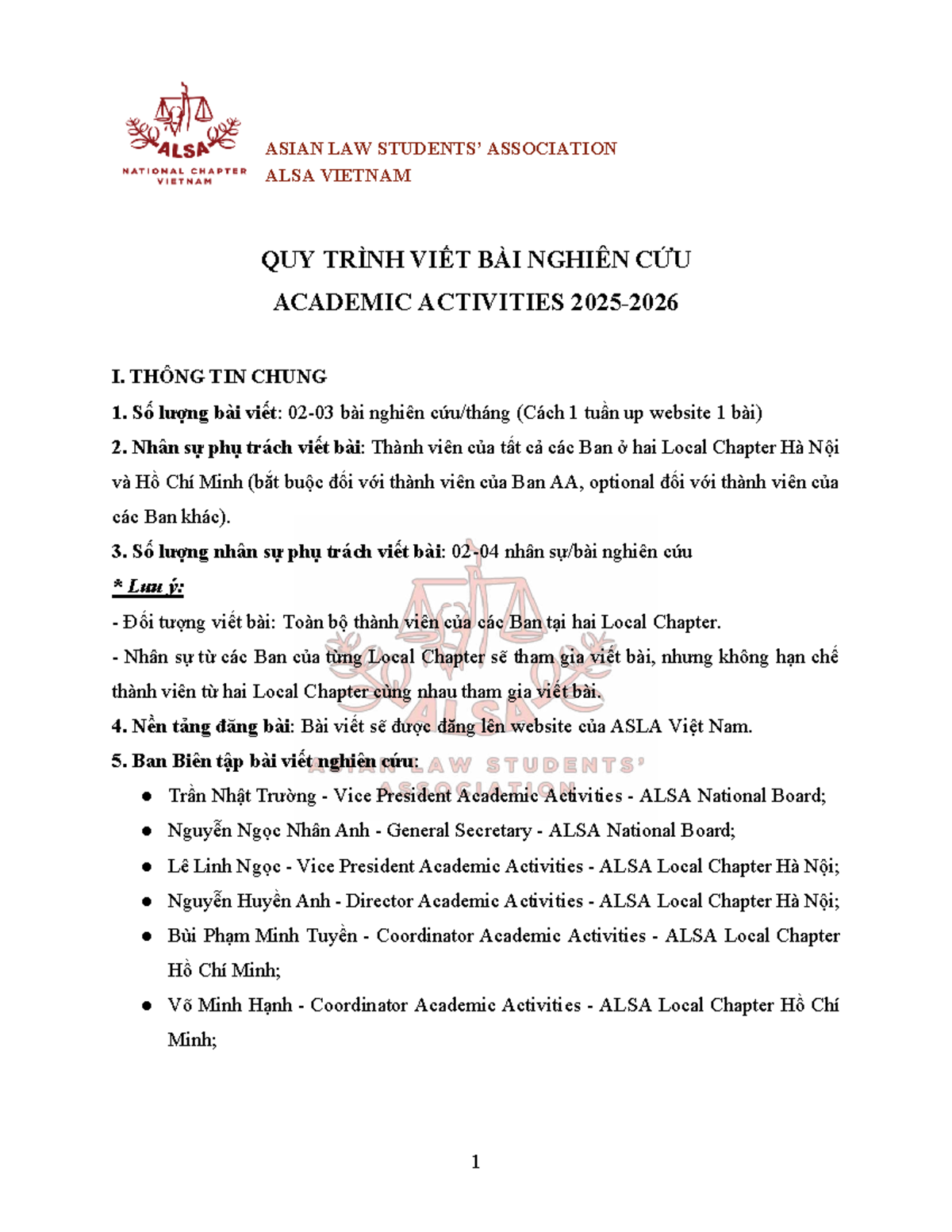 ALSA VN AA Quy Trình Viết Bài Nghiên Cứu - Studocu