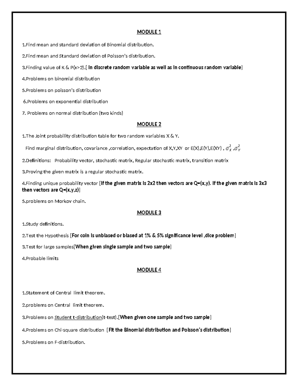 M3 Concepts: Mean, Variance, and Distributions in Probability - Studocu