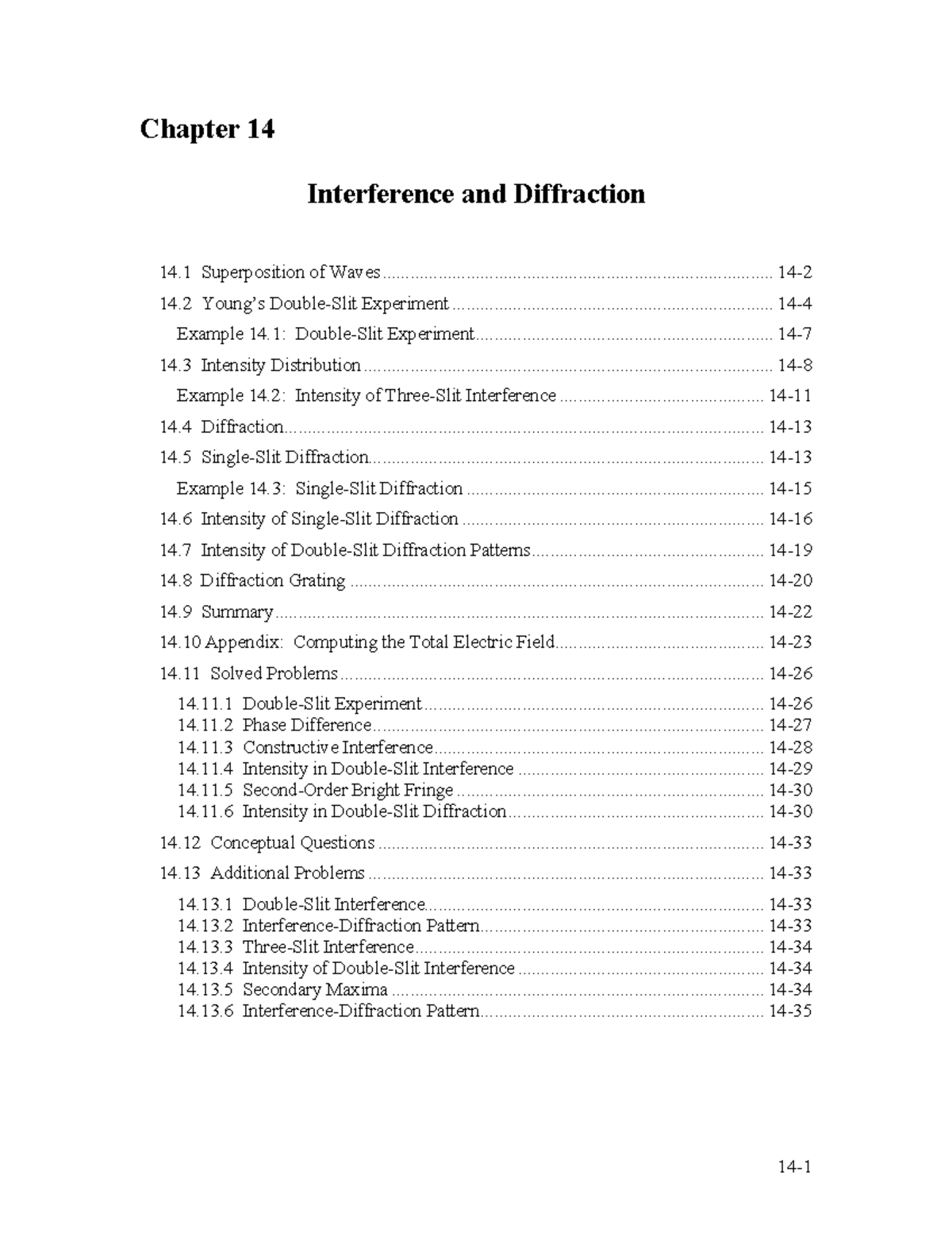 Optoelectronics UNIT1 - Interference and Diffraction Chapter 14 ...