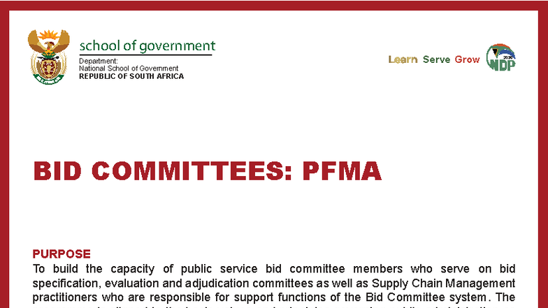 Bid-Committees-PFMA - Enhancing Public Sector Committees' Effectiveness ...