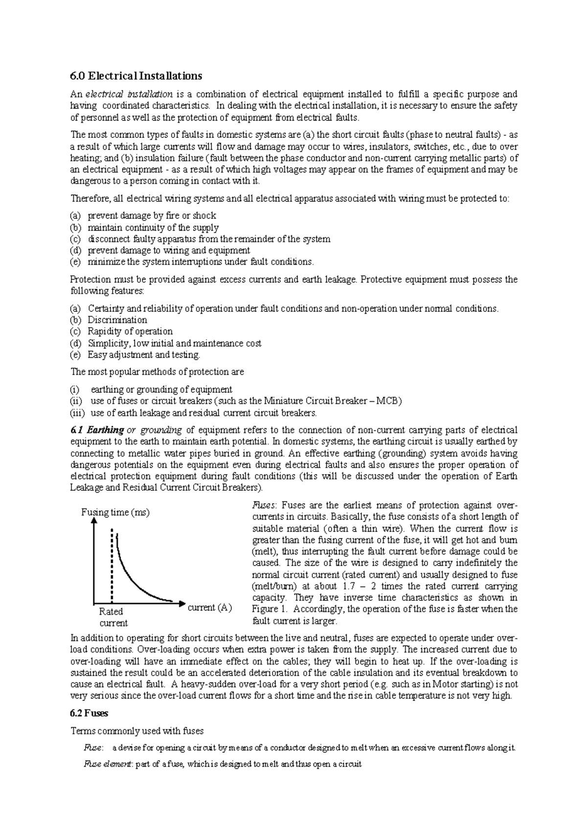 EE101 Final Exam: Understanding Electrical Installations and Safety - Studocu