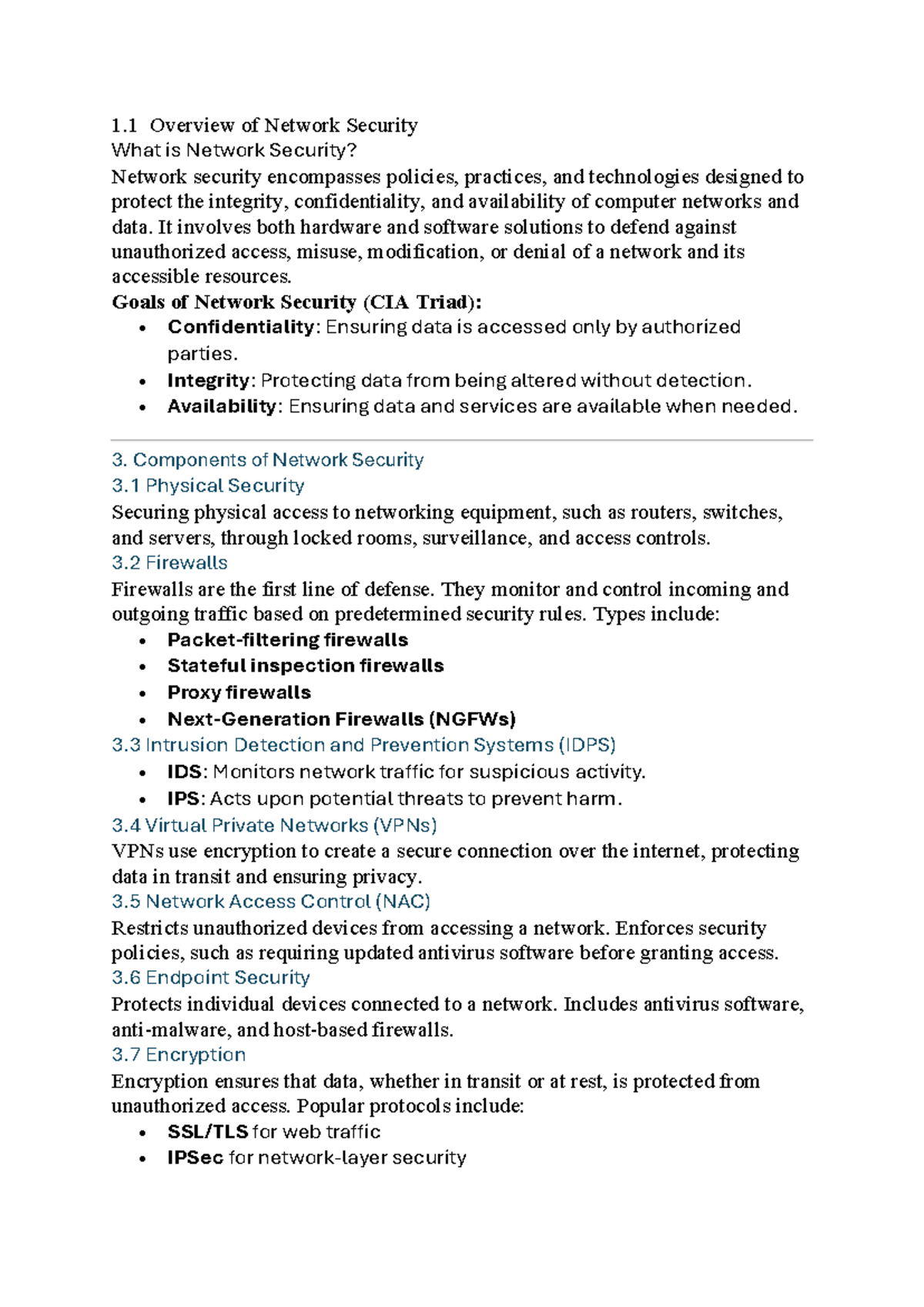Cb3602 Network Security Unit 1: Overview and Key Concepts - Studocu