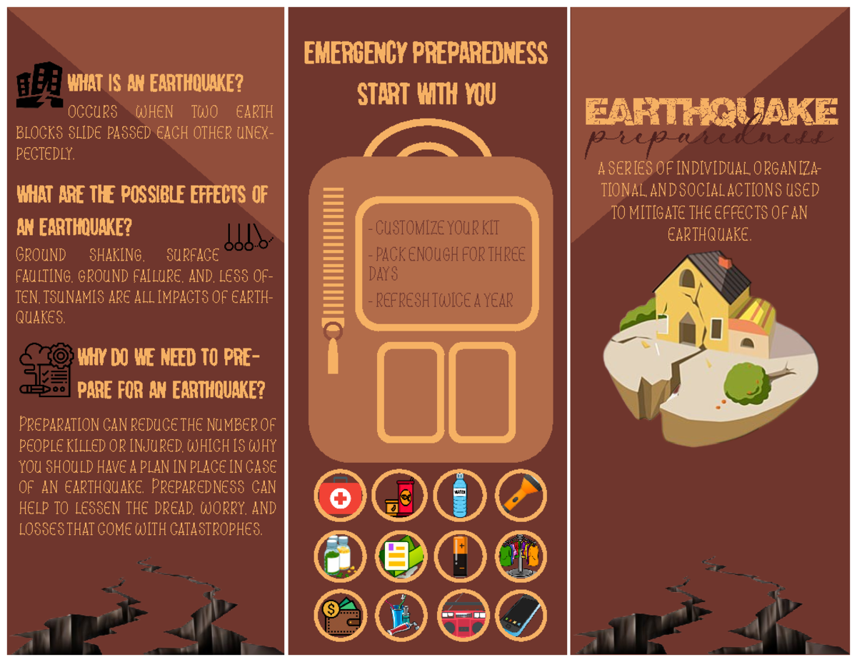 Grade 10 - Earthquake Preparedness Guide and Safety Tips - Studocu